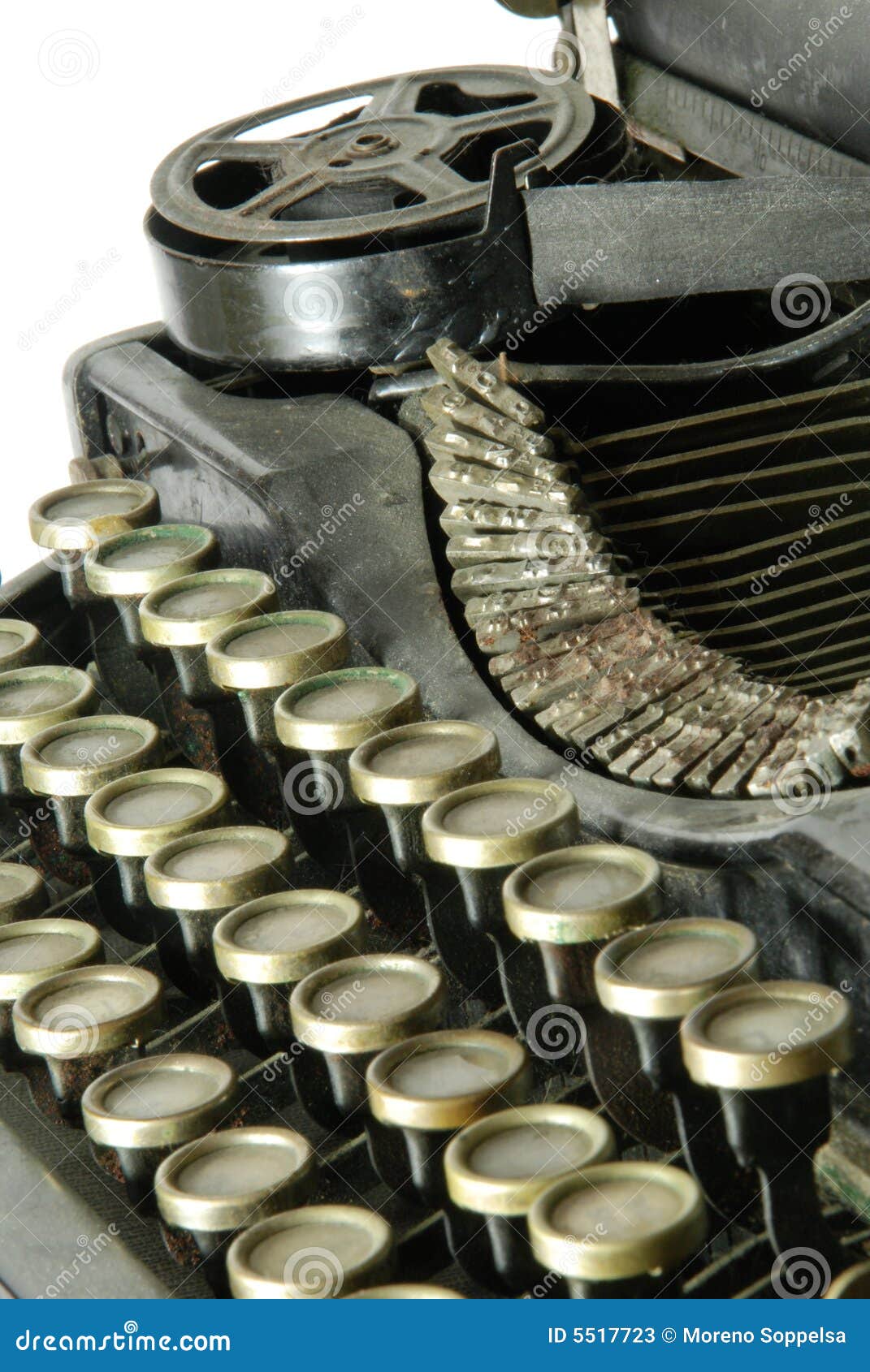 Dusty Antique Typewriter stock image. Image of letters - 5517723