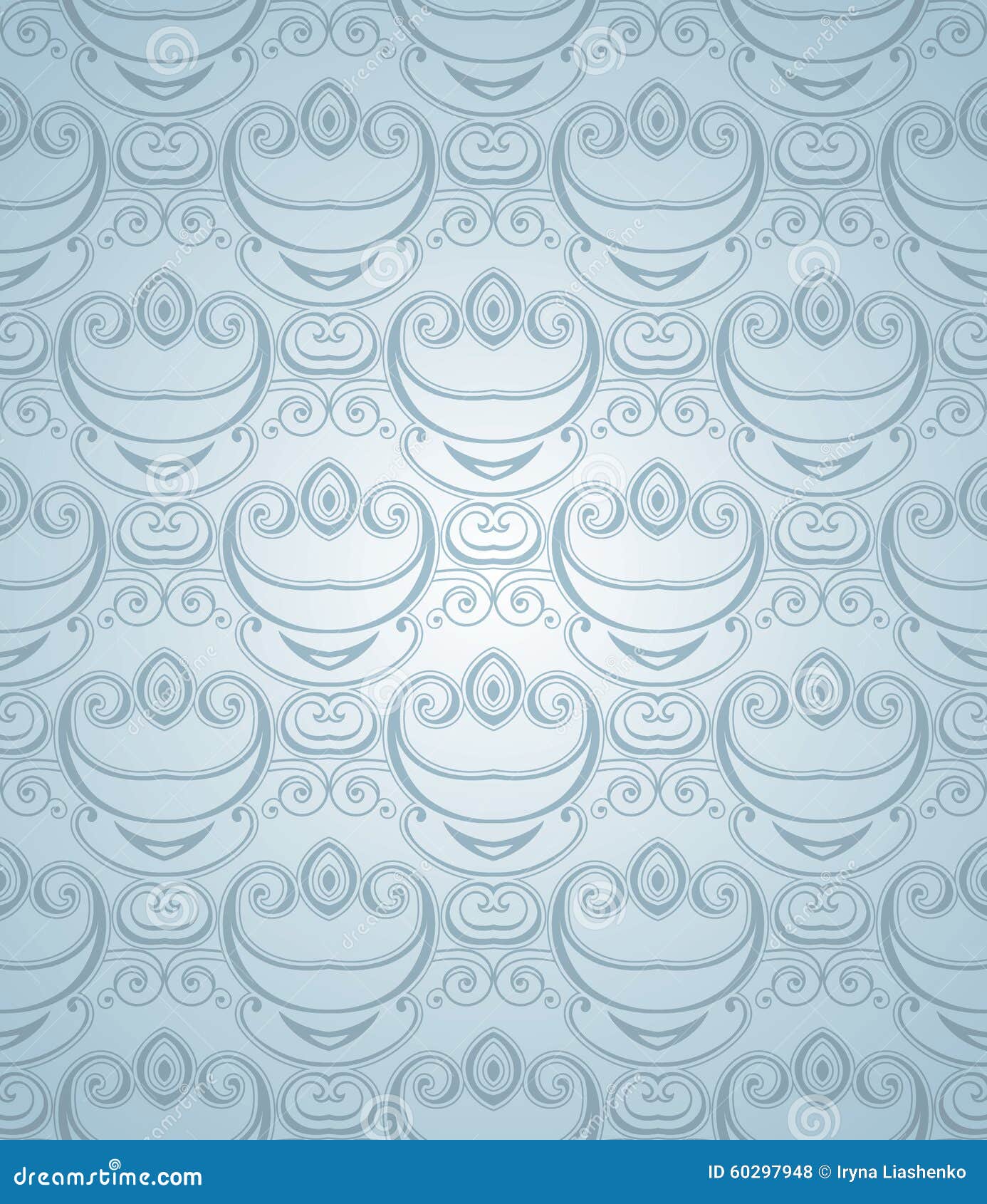 Dusty Blue Seamless Pattern. Stock Illustration - Illustration of ...