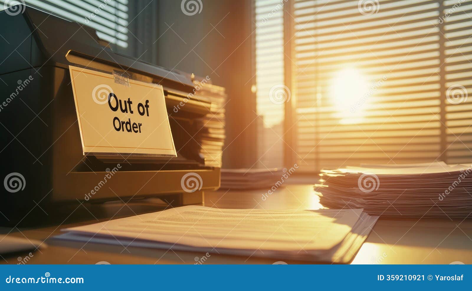 Printer Out Of Order Sign