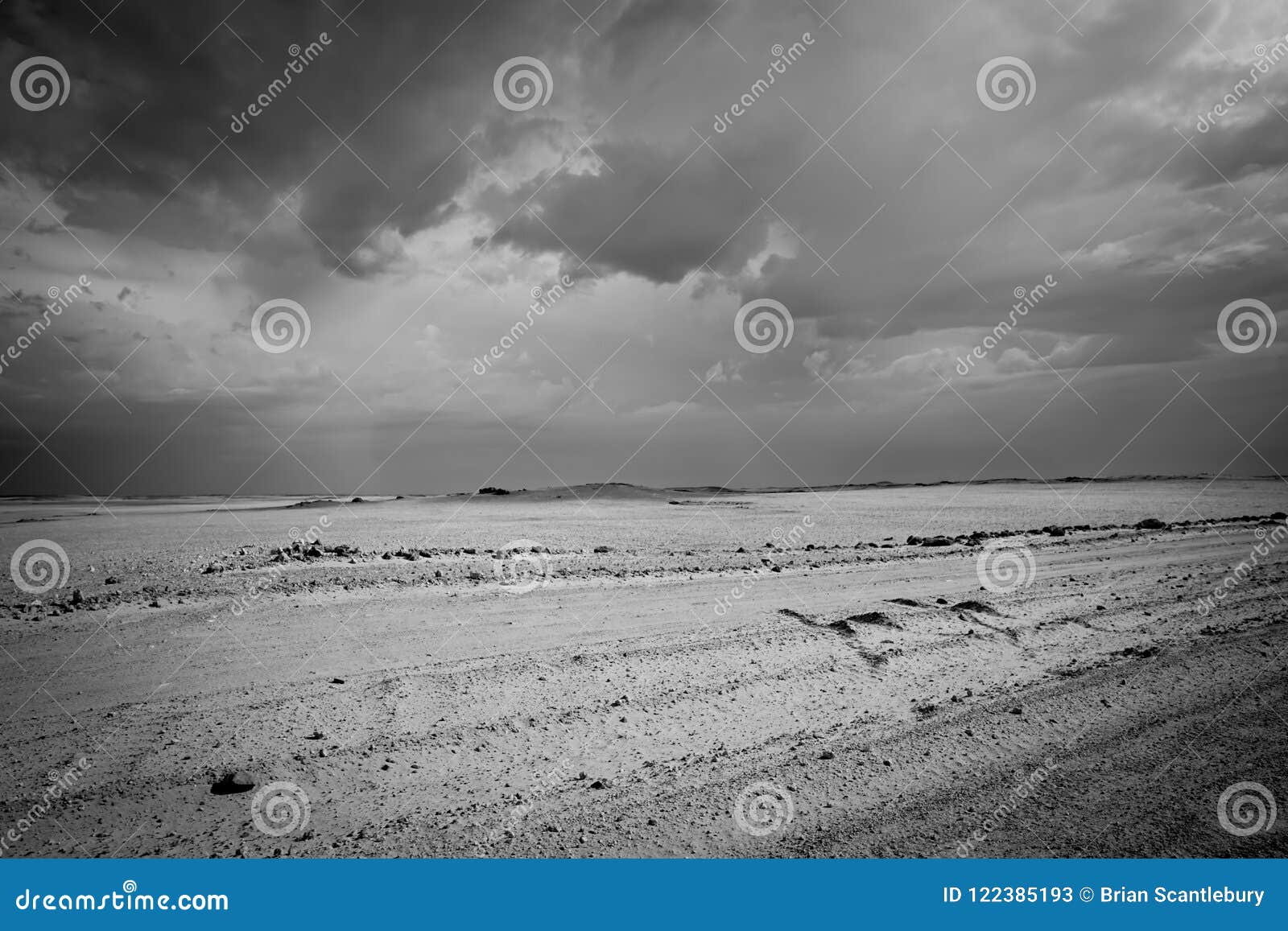 Dusty Bumpy Road through Desert of Namibia. Stock Image - Image of ...