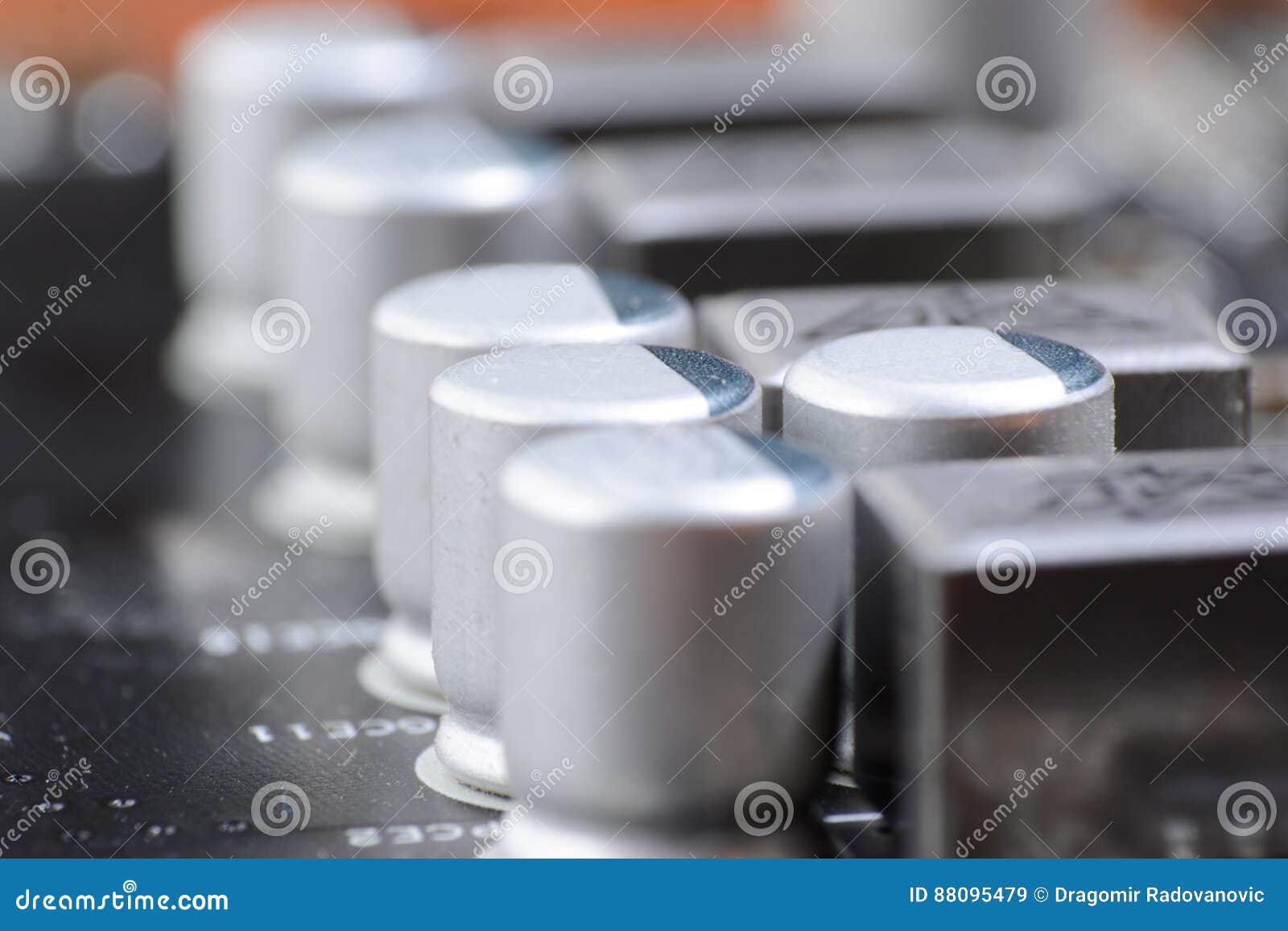 A Dusty Computer Components. Detail of a Dusty Computer Mainboard Stock ...