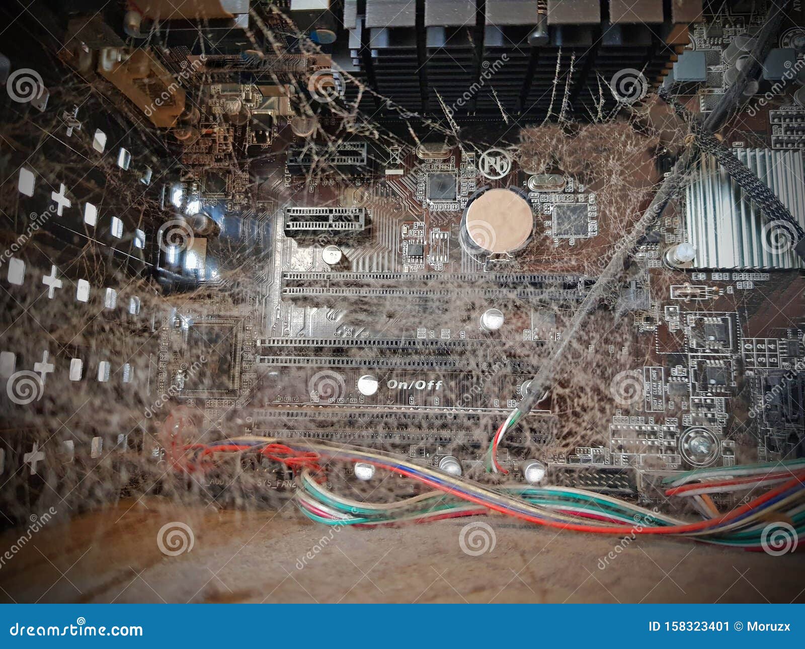 Dusty Computer Interior that Was Not Cleaned Stock Image - Image of ...