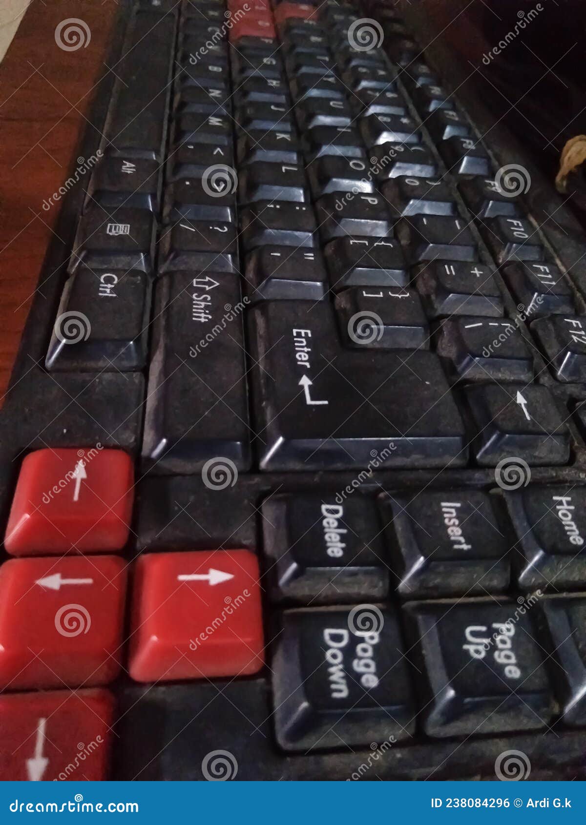 Dusty Computer Keyboard on Office Desk Stock Photo - Image of dusty ...