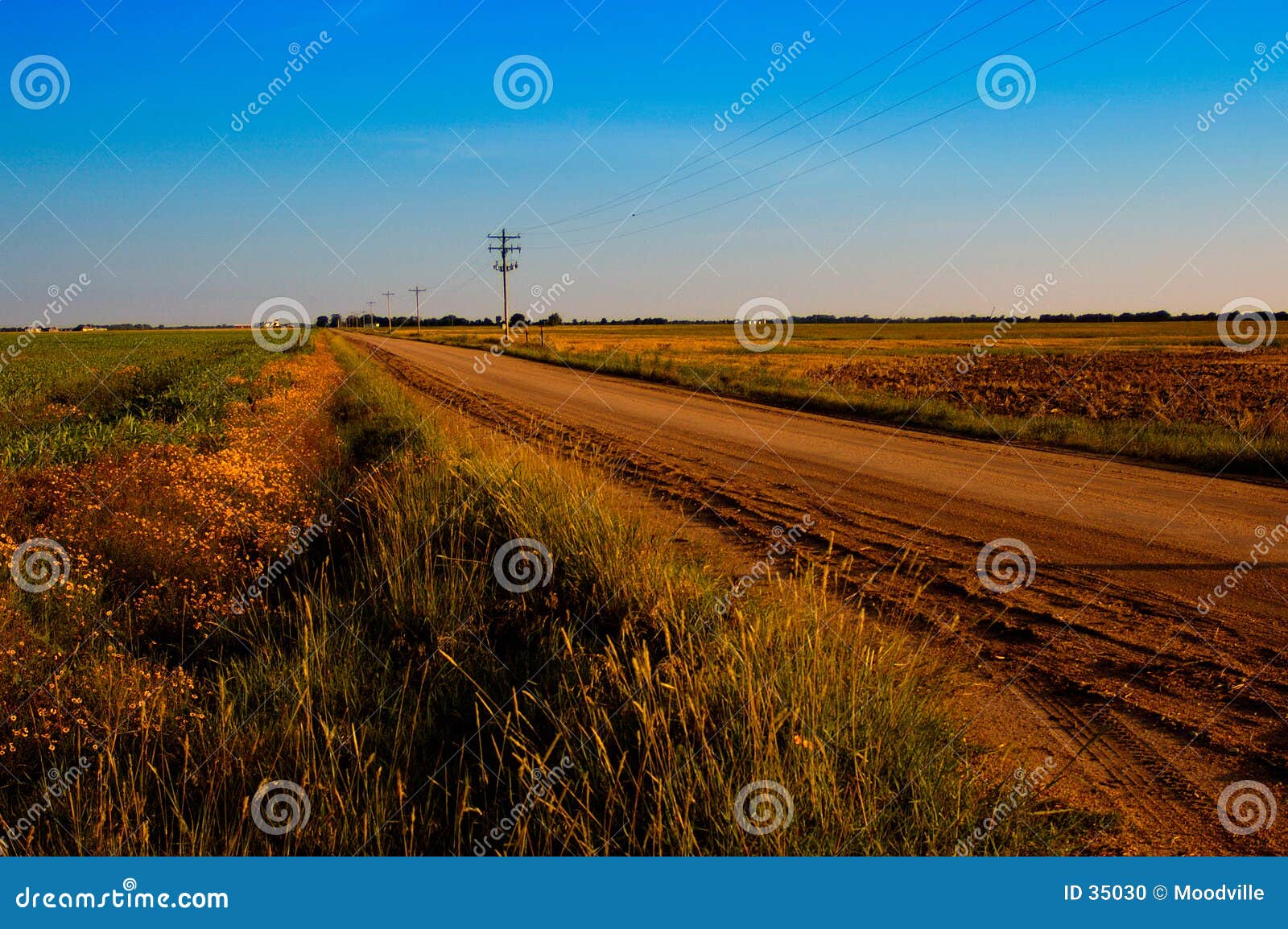 Dusty Country Road stock photo. Image of road, field, kansas - 35030