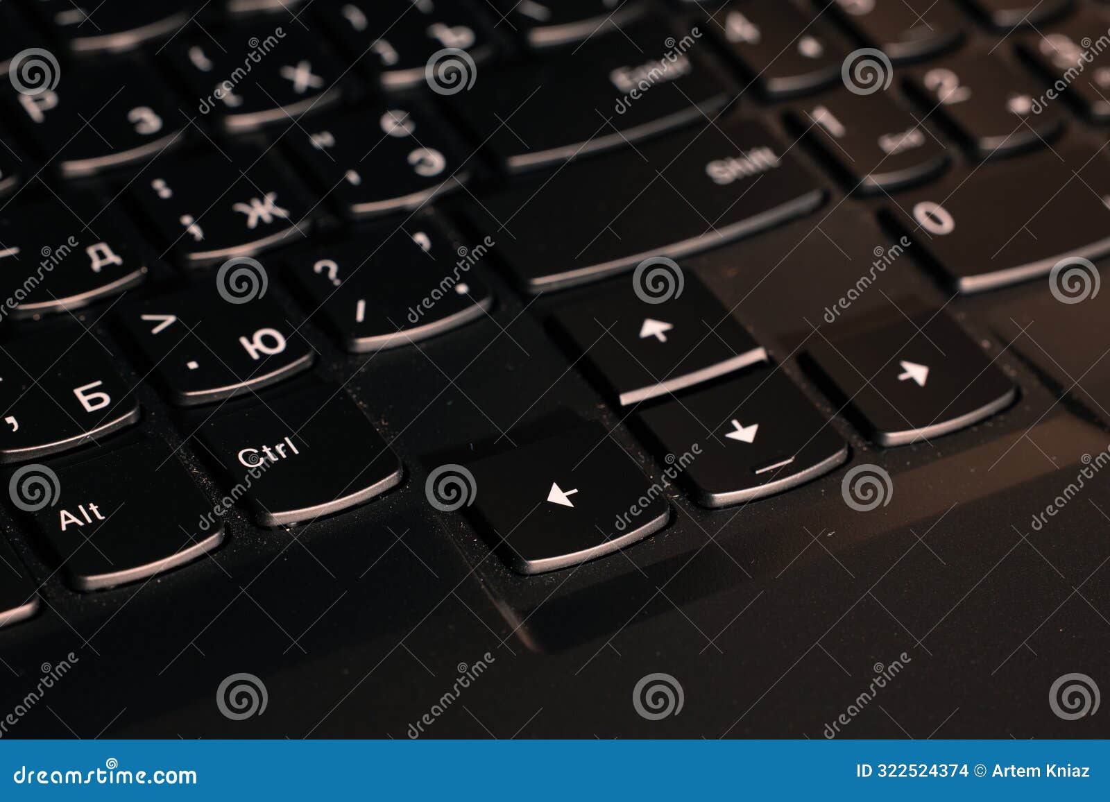 Dusty Dashboard Keyboard Laptop Technology Device Black Surface with ...