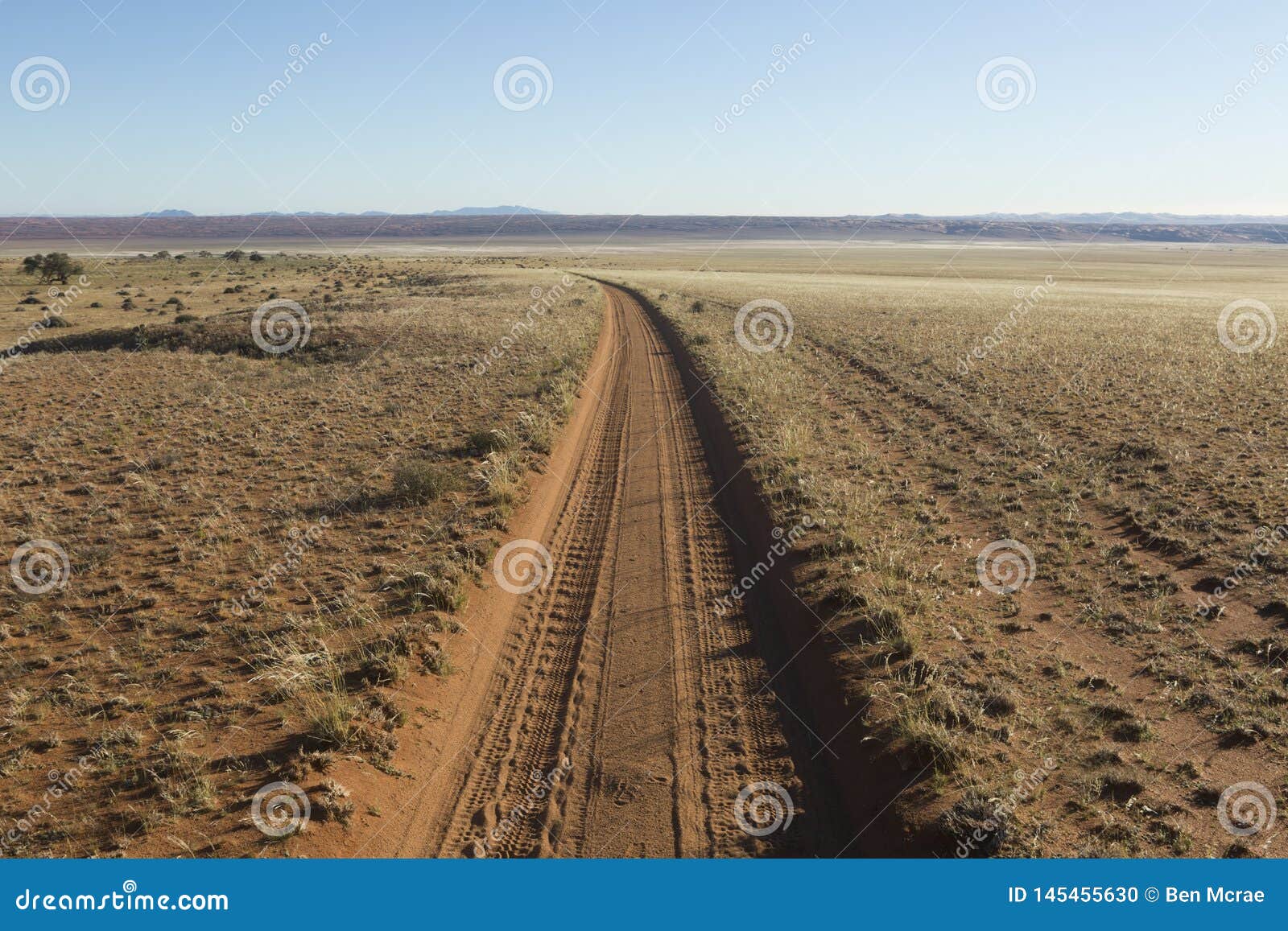 Dusty desert road. stock photo. Image of africa, adventure - 145455630