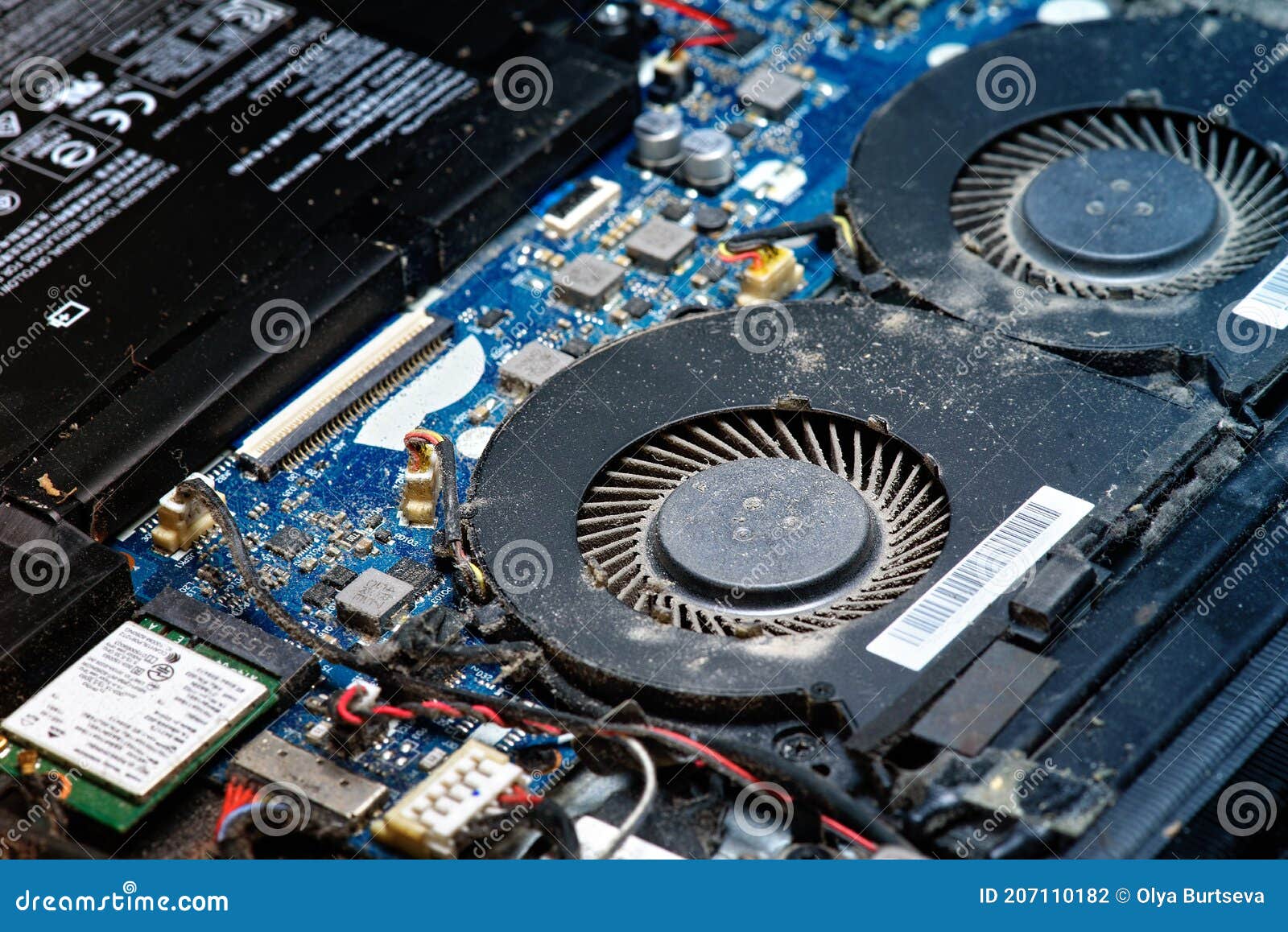 Dusty Fan Inside the Laptop during Servicing Editorial Photography ...