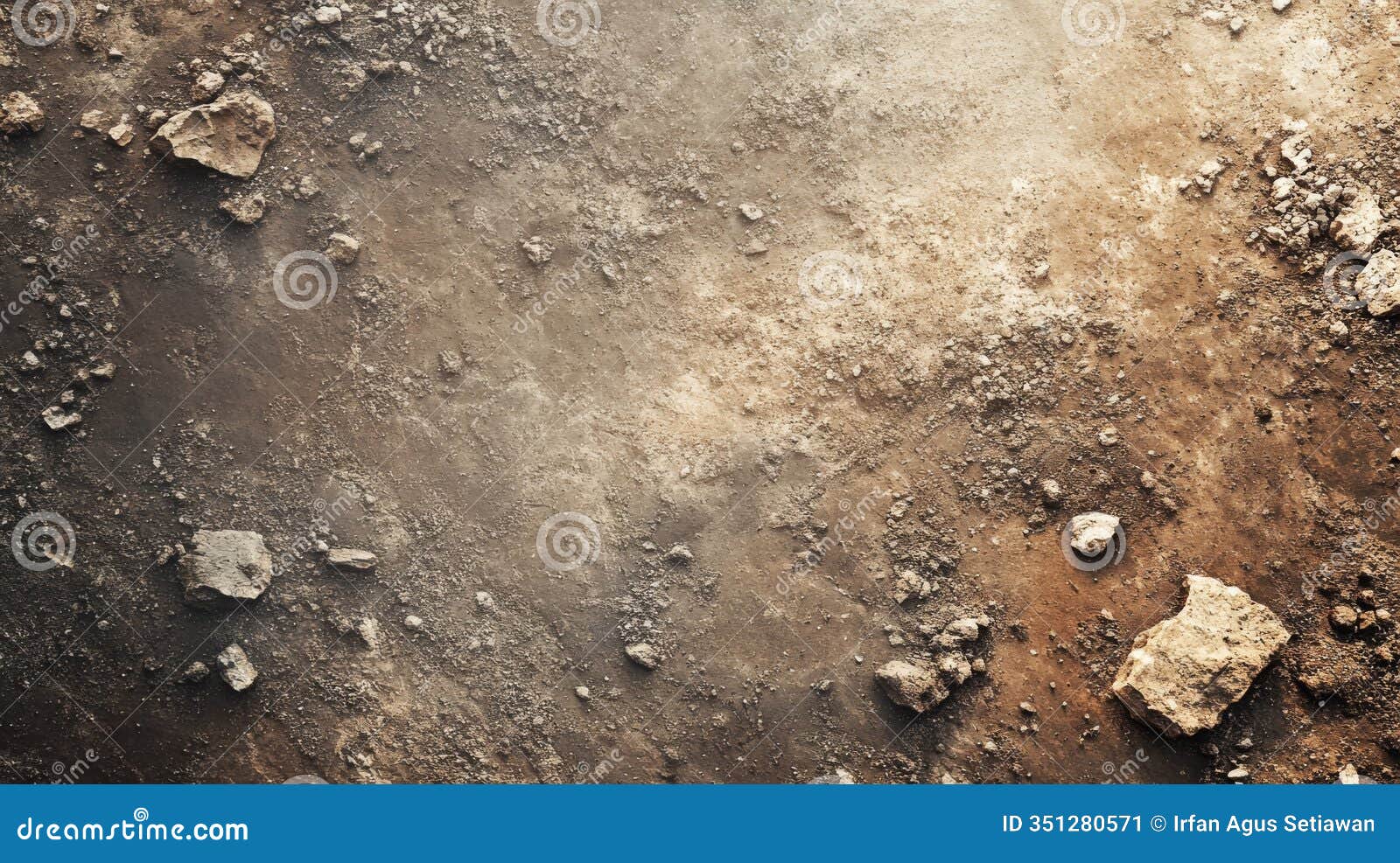 Dusty Ground Texture with Scattered Rocks Stock Illustration ...