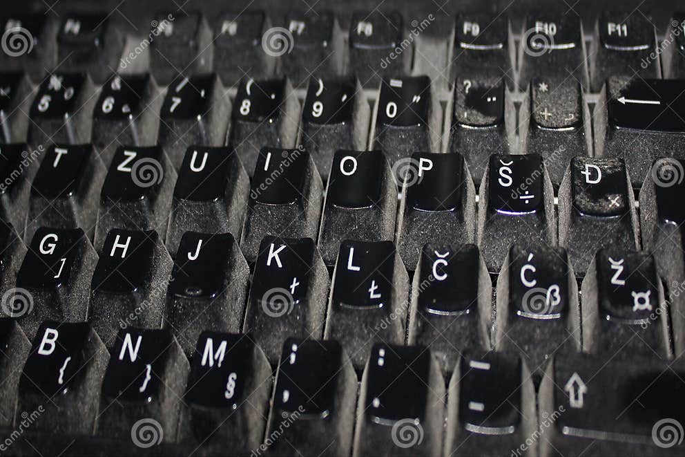 Dusty Keyboard from the Computer Stock Photo - Image of technique ...