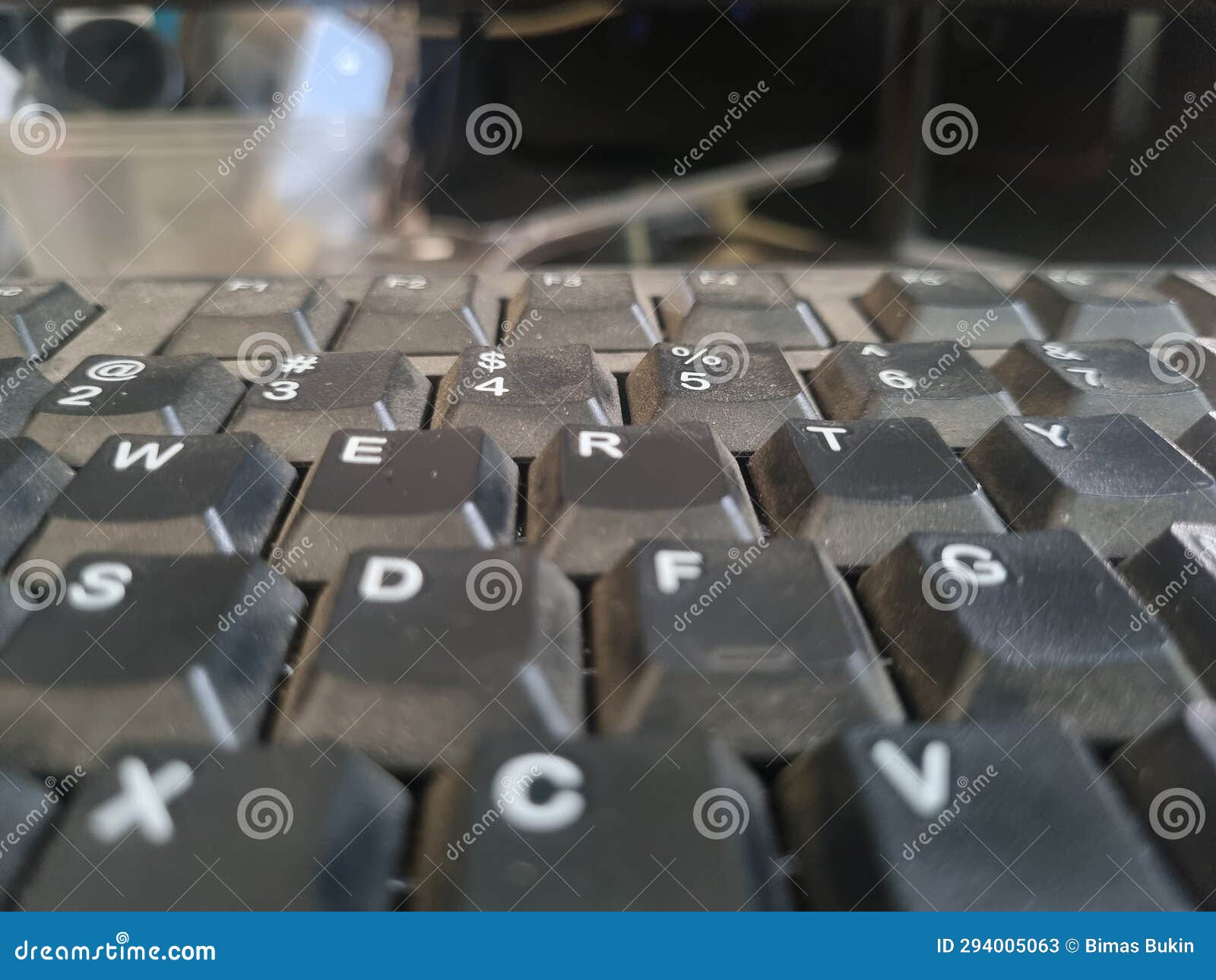 A Dusty Keyboard and Qwerty Monitor 2 Stock Image - Image of monitor ...
