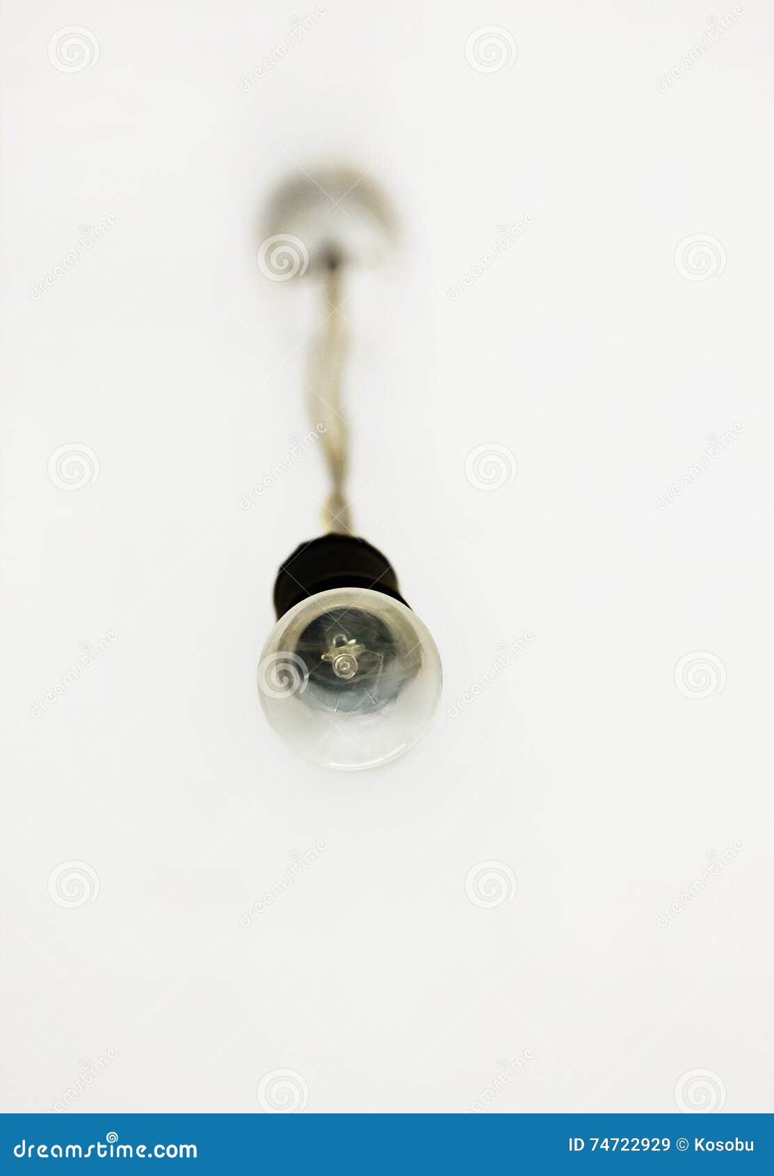 Dusty Light Bulb Hanging from the Ceiling/=. Stock Image - Image of ...