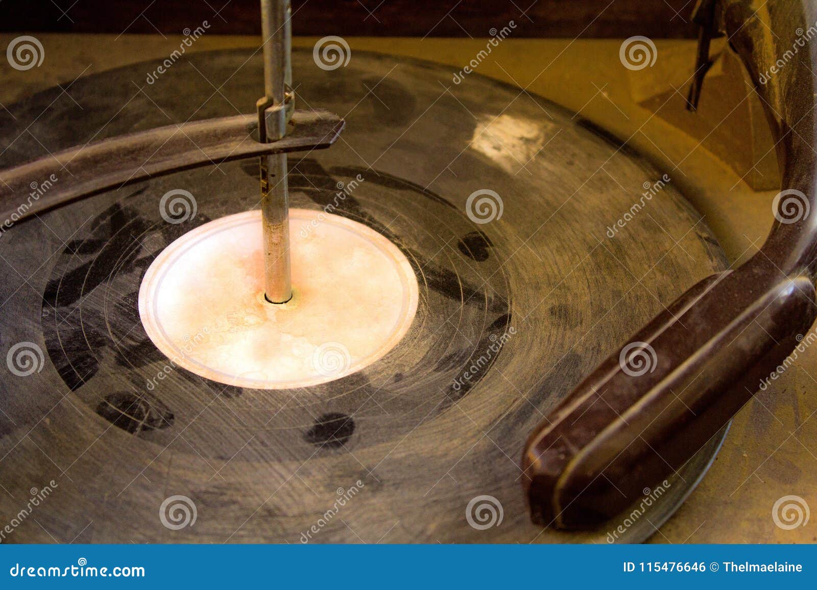 Dusty Old Record Playing on a Phonograph Stock Photo - Image of album ...