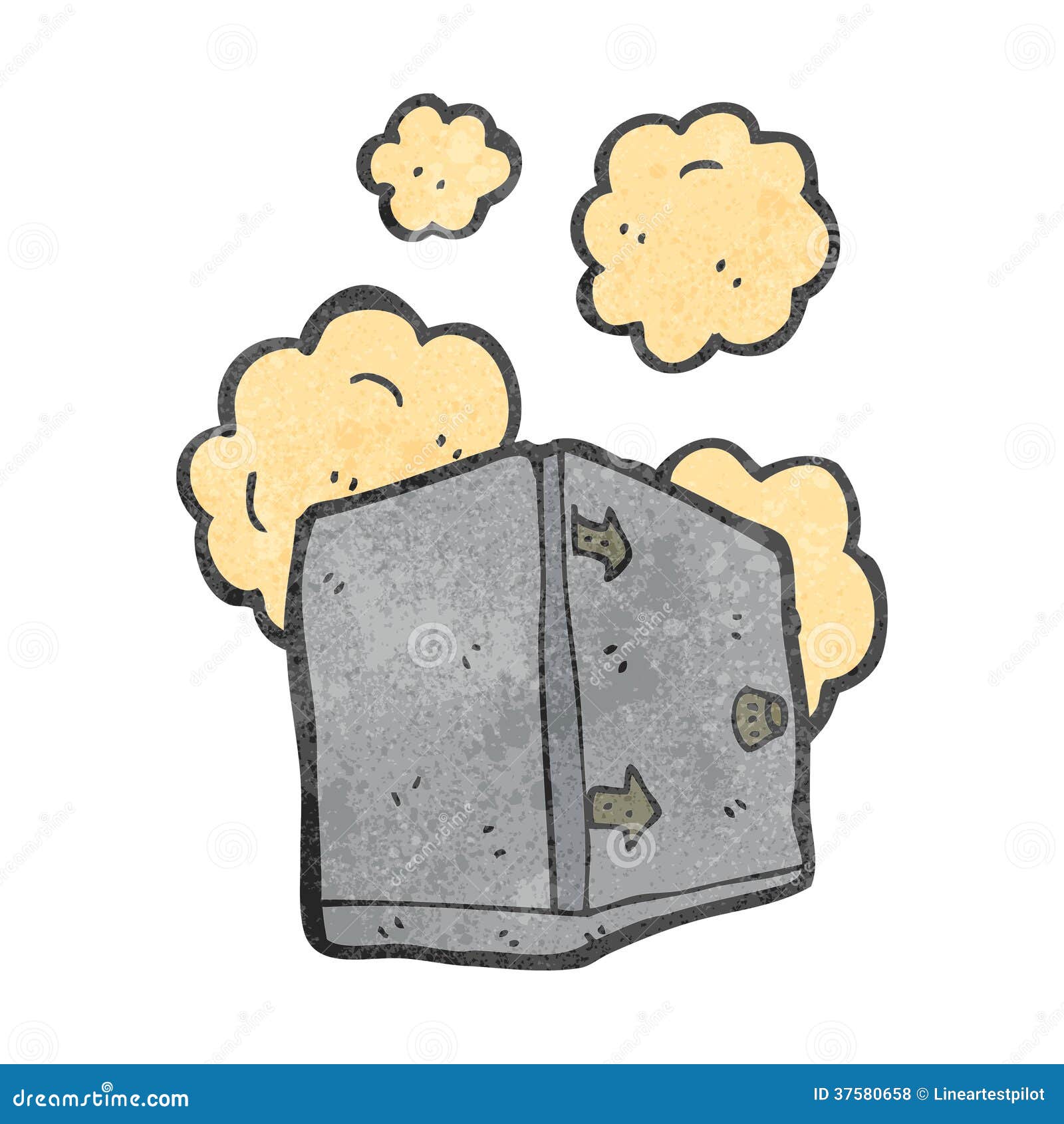 Dusty Old Safe Retro Cartoon Stock Vector - Illustration of character ...