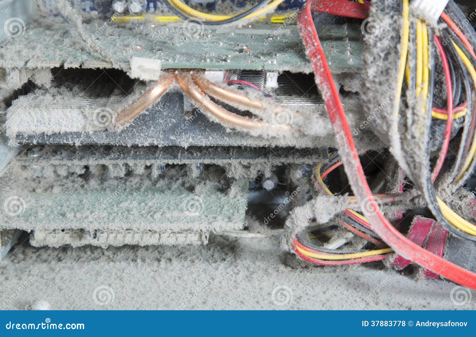 Dusty Parts of the Computer Stock Photo - Image of macro, wire: 37883778