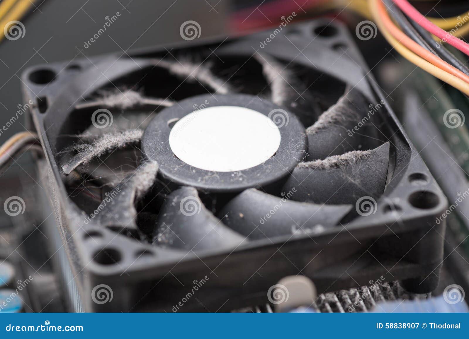 Dusty processor fan stock image. Image of maintenance - 58838907
