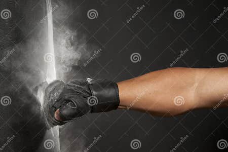 Dusty Punch stock photo. Image of attack, kickboxing - 16360532