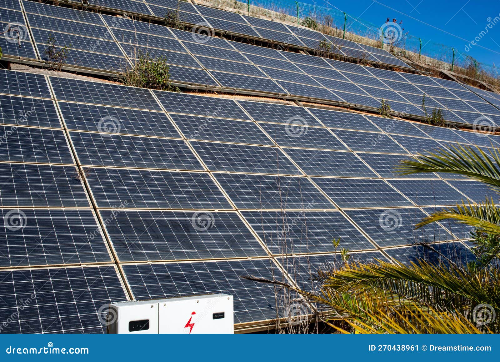 Dusty Solar Panels Surface Requires Maintenance and Cleaning Stock ...