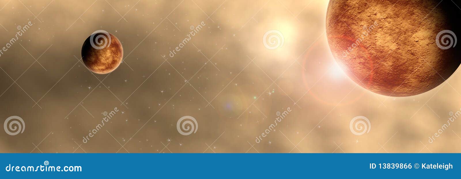 Dusty Space Planet Panorama Stock Illustration - Illustration of nebula ...