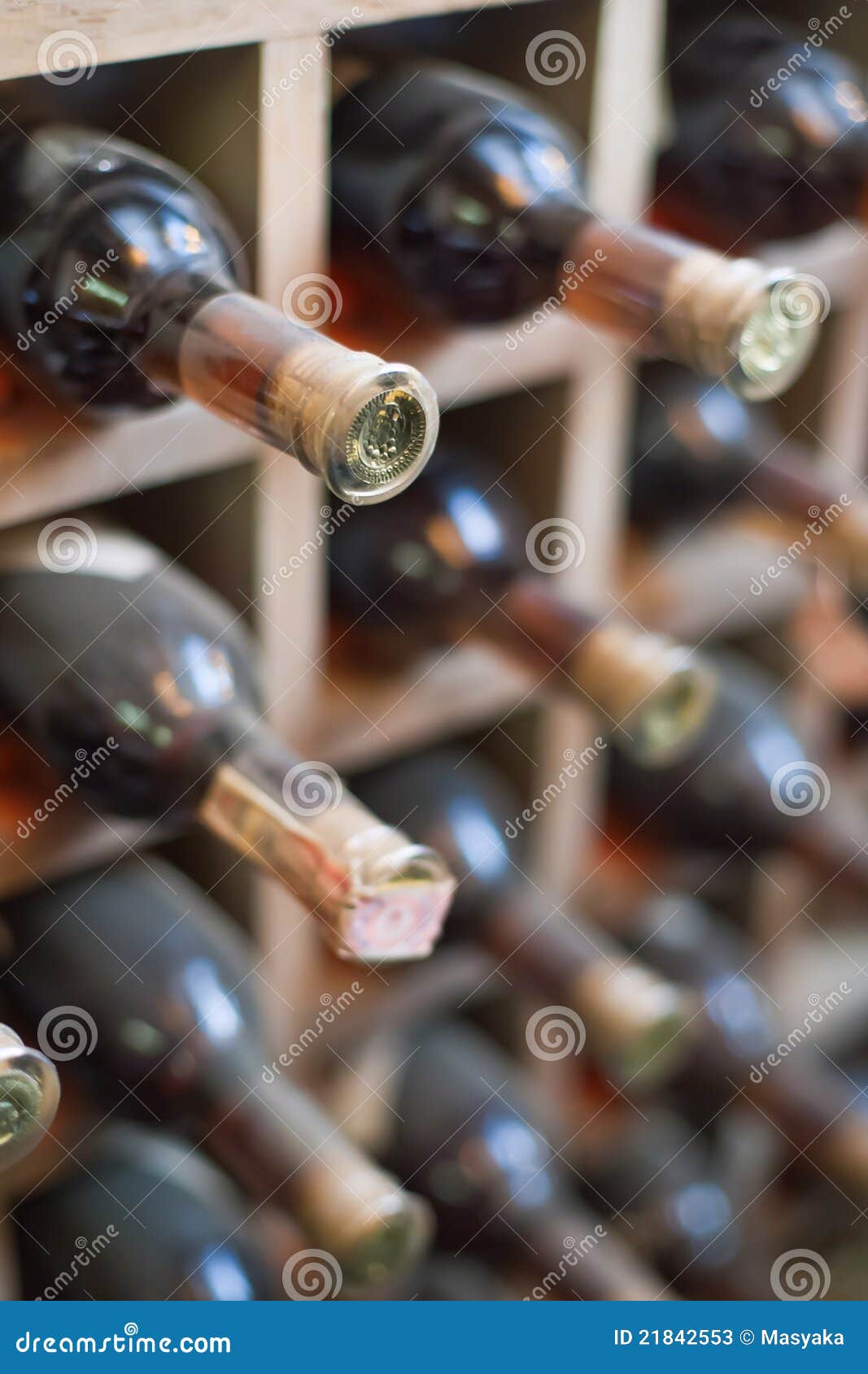Dusty wine rack. stock image. Image of alcohol, interior - 21842553