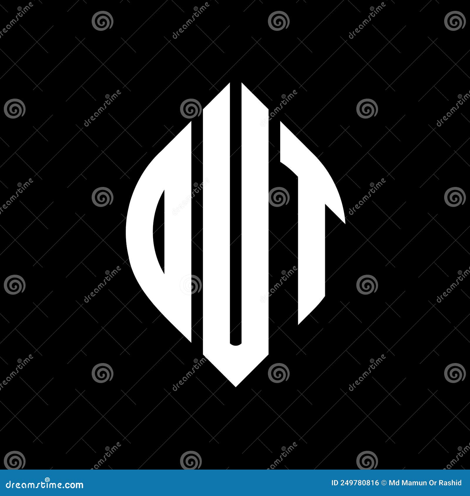 DUT Circle Letter Logo Design with Circle and Ellipse Shape. DUT ...