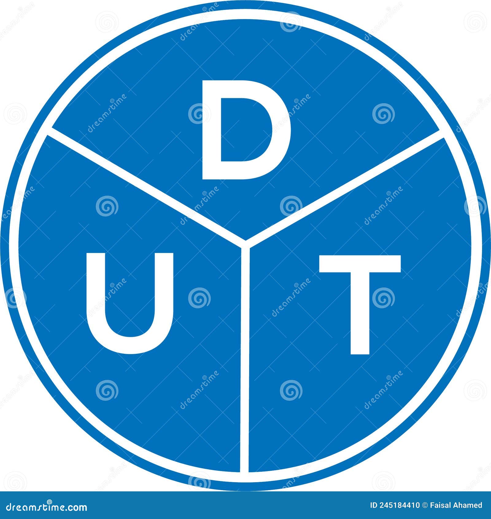 DUt Letter Logo Design on White Background. DUt Creative Circle Letter ...