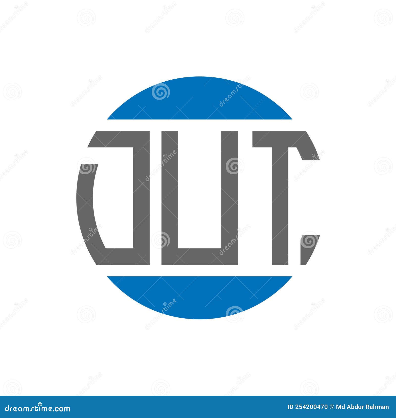 DUT Letter Logo Design On White Background. DUT Creative Initials ...