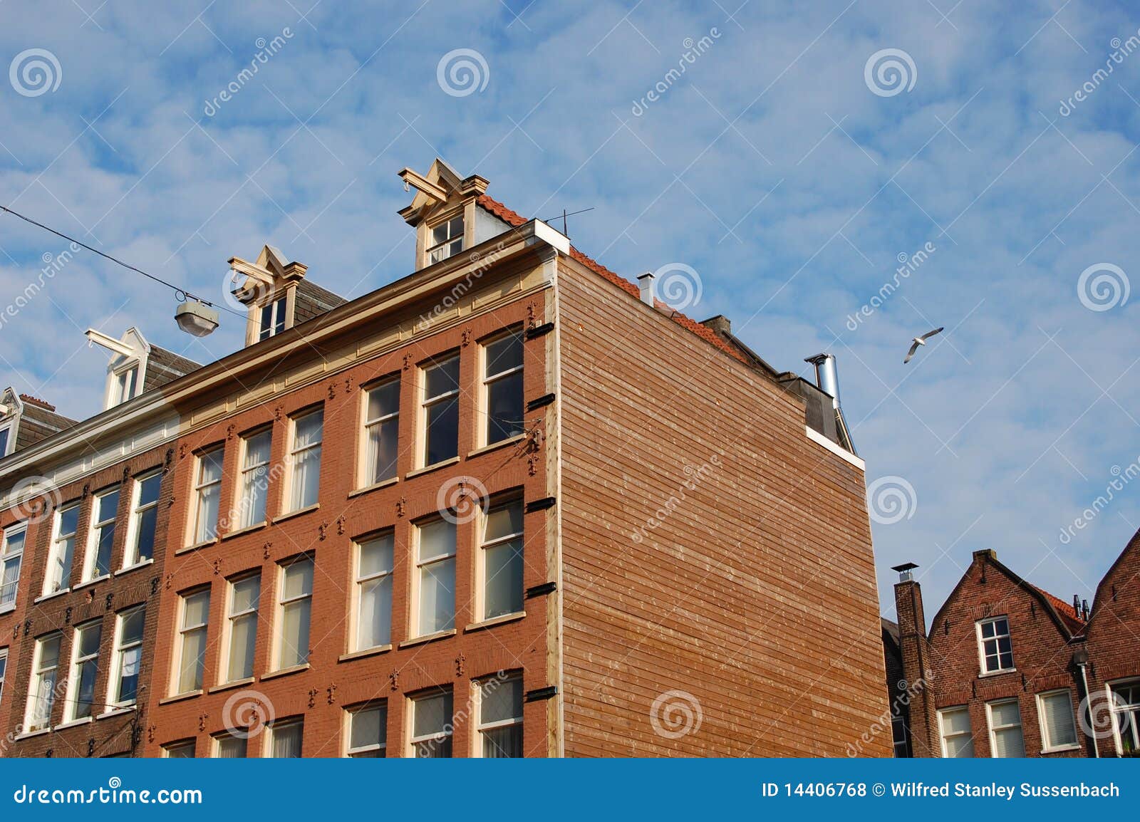 Dutch Building In Amsterdam Stock Photo - Image of homes, corner: 14406768