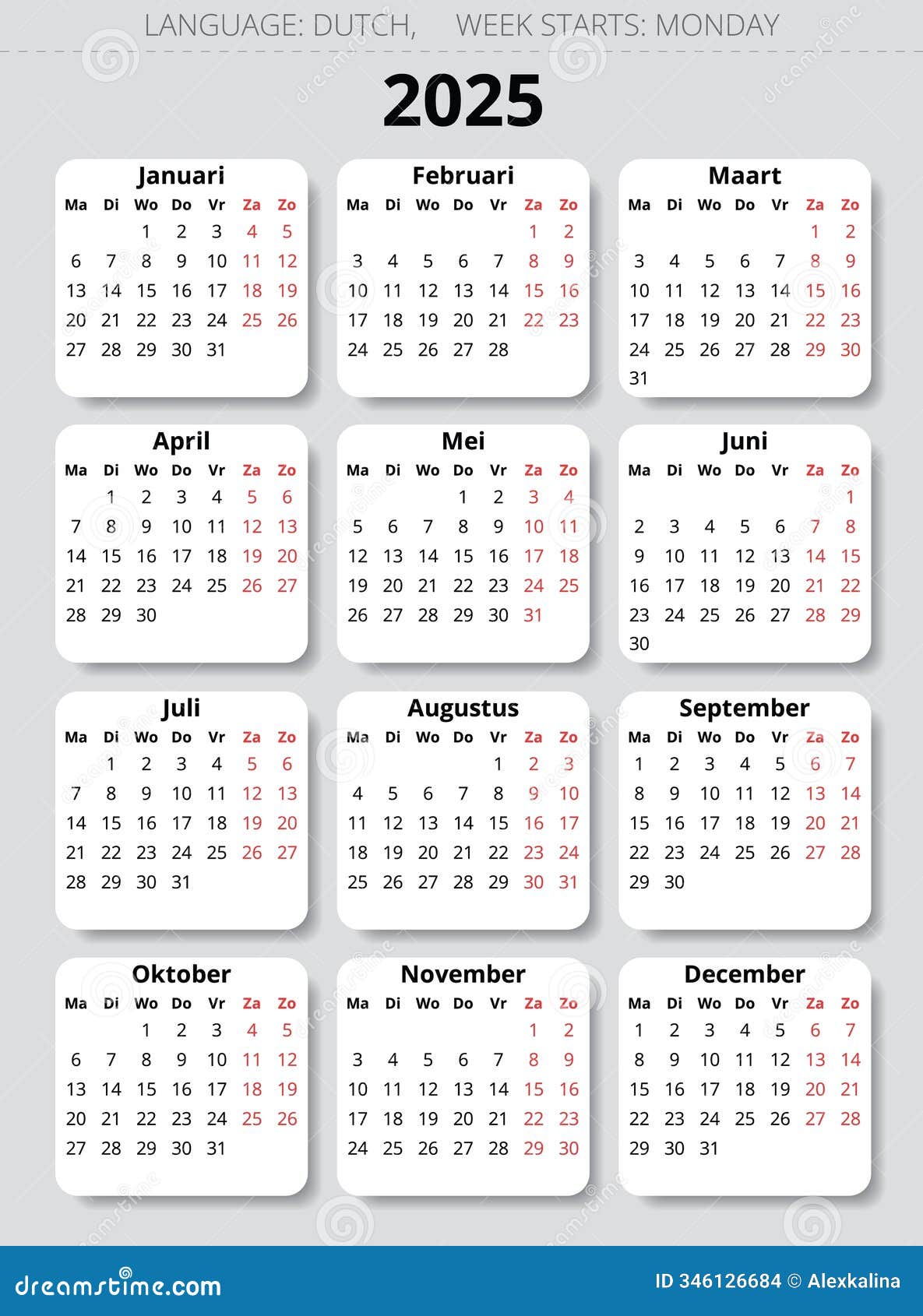 Months Of Year In The Yearly Calendar, Date And Time Calendar For The ...