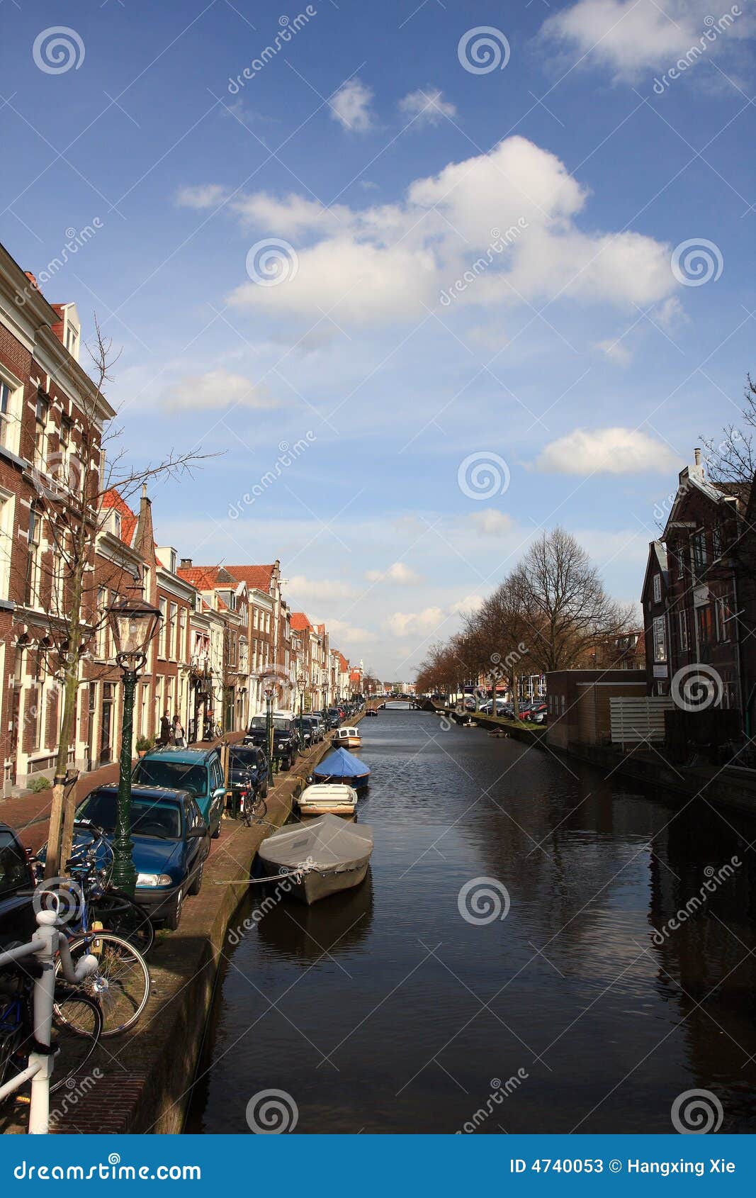 Dutch canal stock image. Image of holiday, boat, green - 4740053
