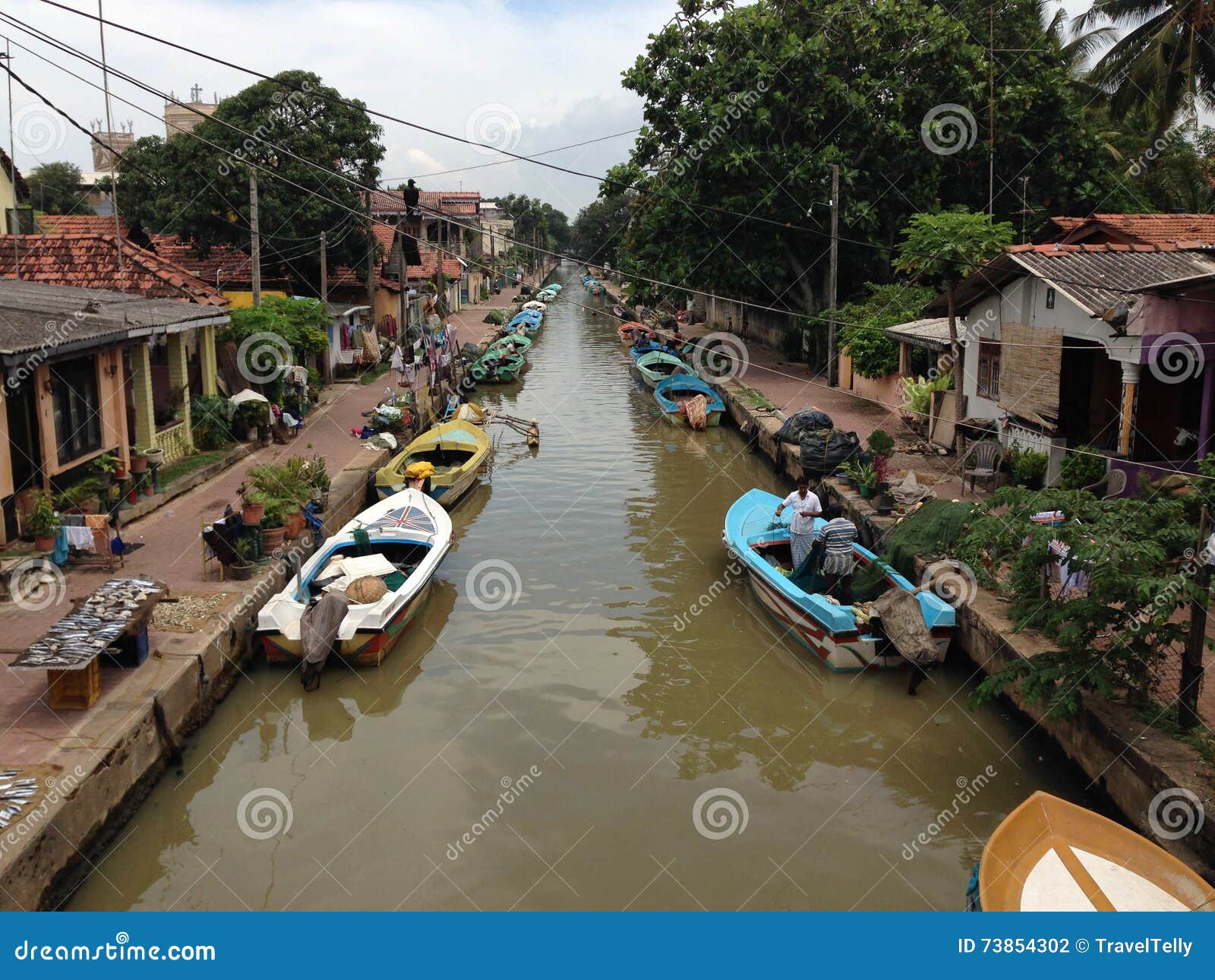 Dutch Canal in Negombo editorial photography. Image of house - 73854302