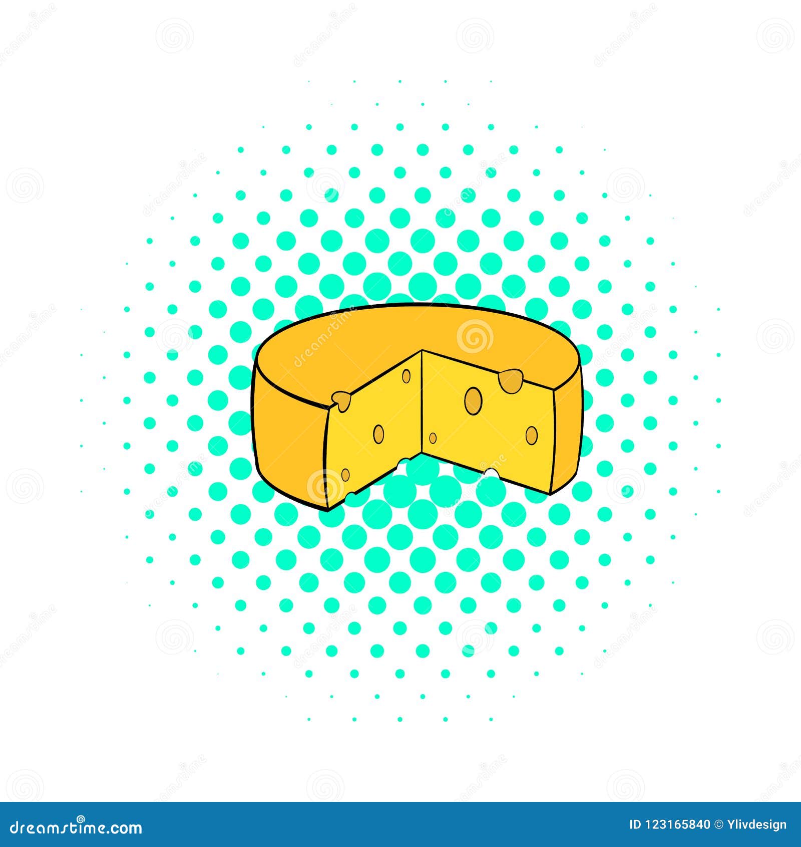 Dutch Cheese Icon, Comics Style Stock Illustration - Illustration of ...