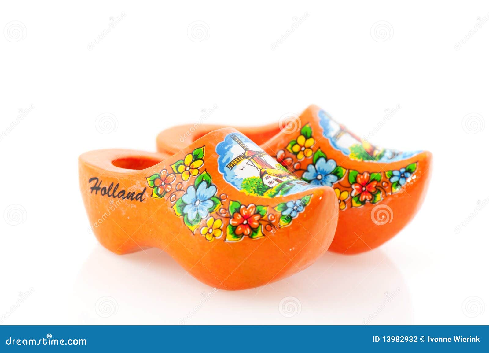 Dutch clogs stock photo. Image of isolated, orange, decorated - 13982932