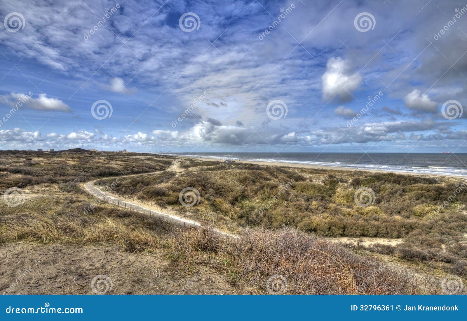 Dutch Coast stock image. Image of brush, holland, cloudscape - 32796361