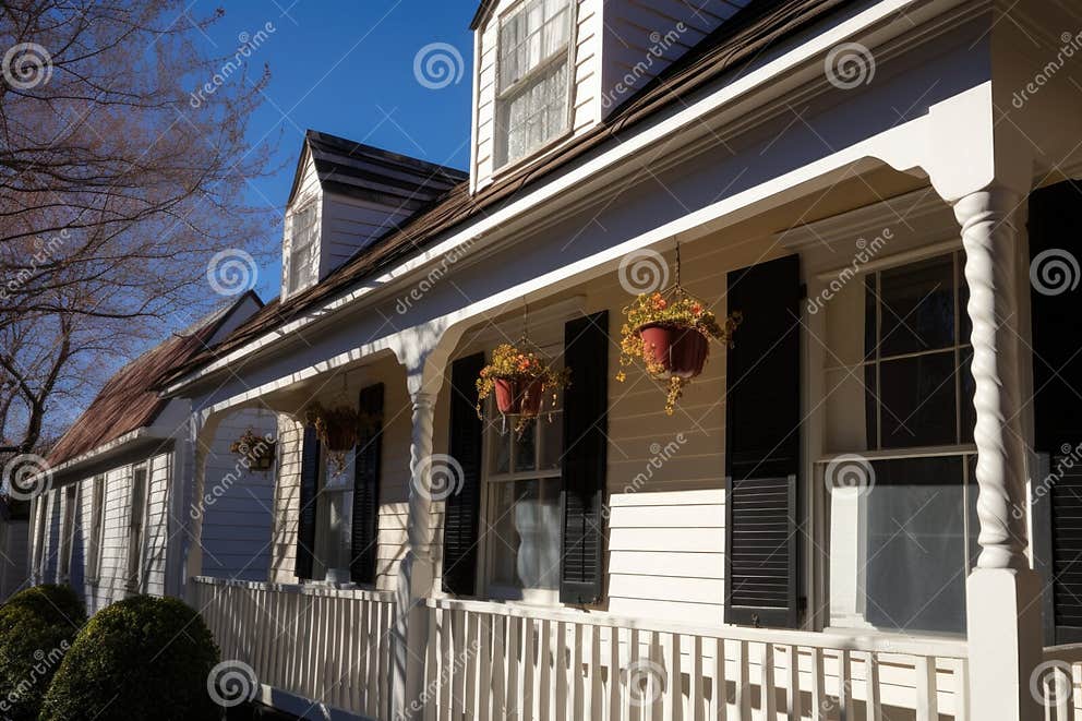 Dutch Colonials Light Colored Flared Eave with Contrasting Shadows ...