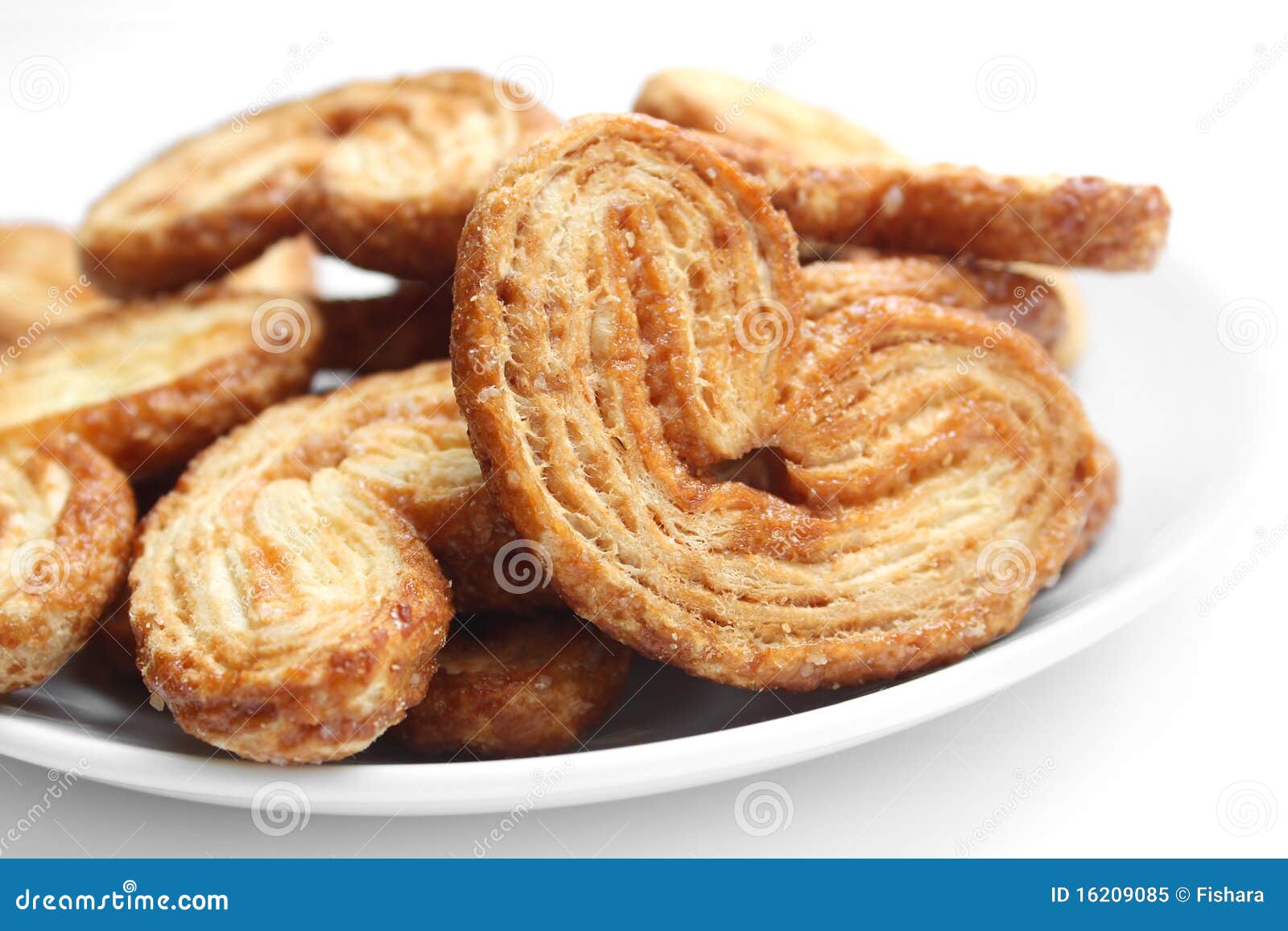 Dutch Cookie on White Plate Stock Image - Image of holland, eating ...