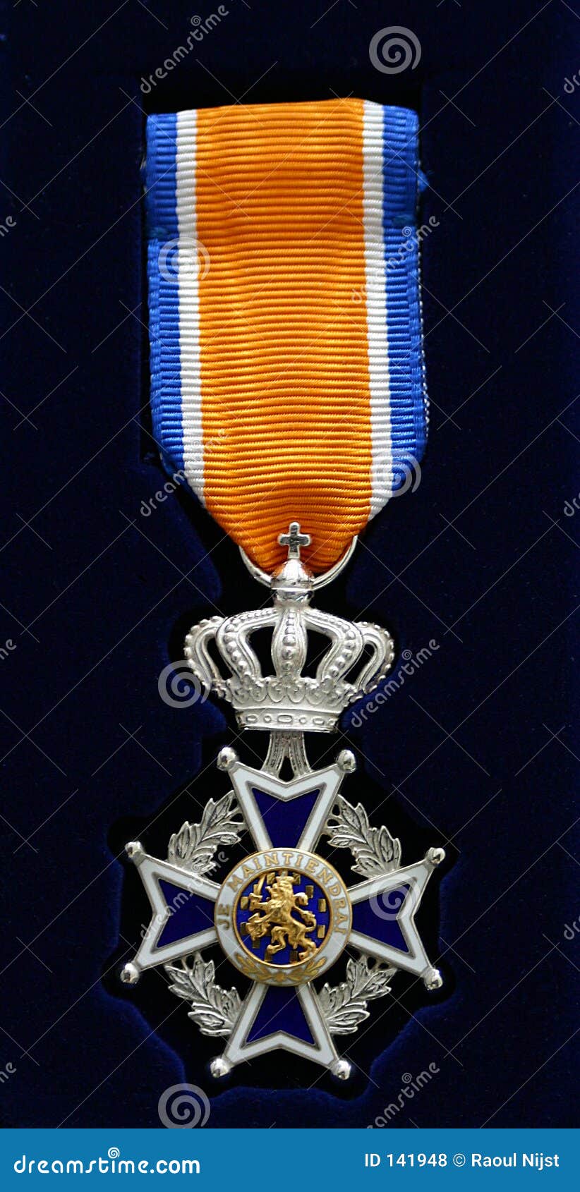 Dutch cross of knighthood stock photo. Image of queen, oranje - 141948
