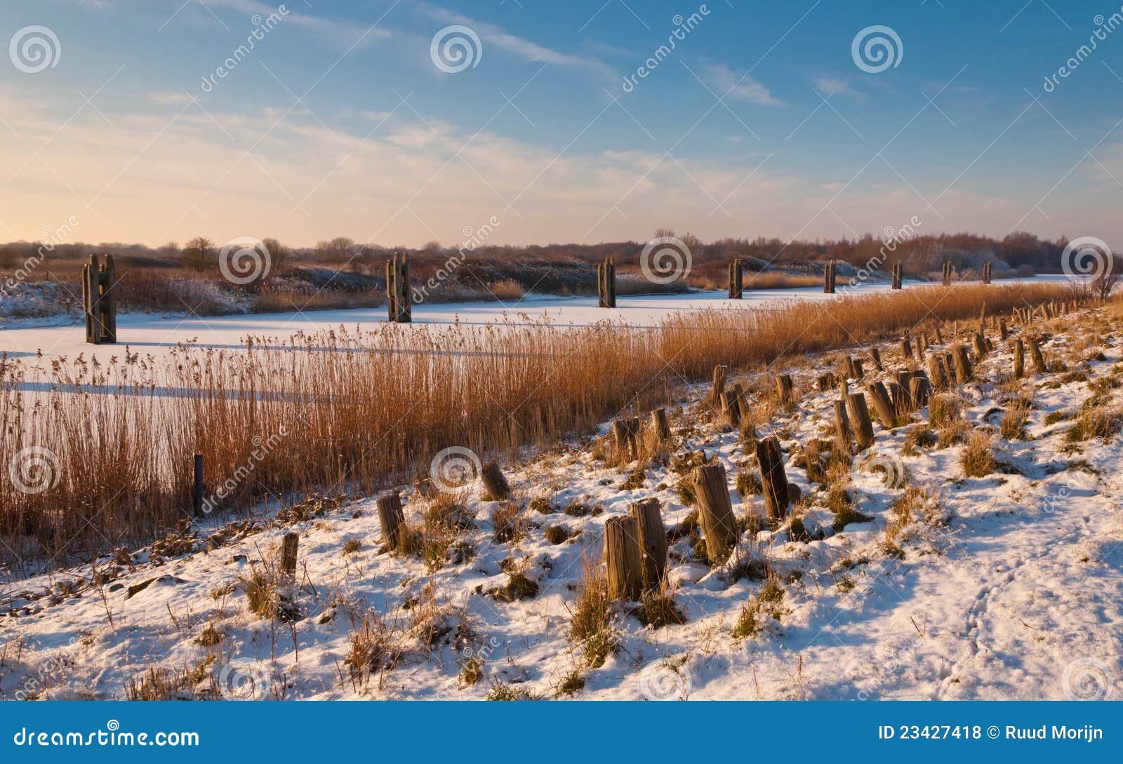 A Dutch in winter stock photo. Image of holland, freeze - 23427418