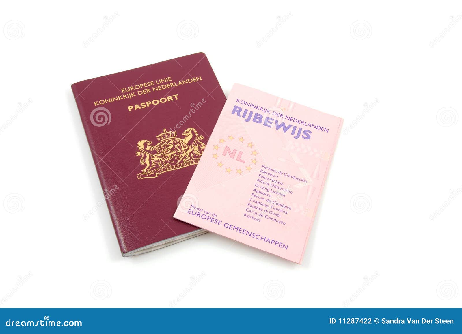 Dutch Drivers Licence and Passport Stock Photo - Image of ...