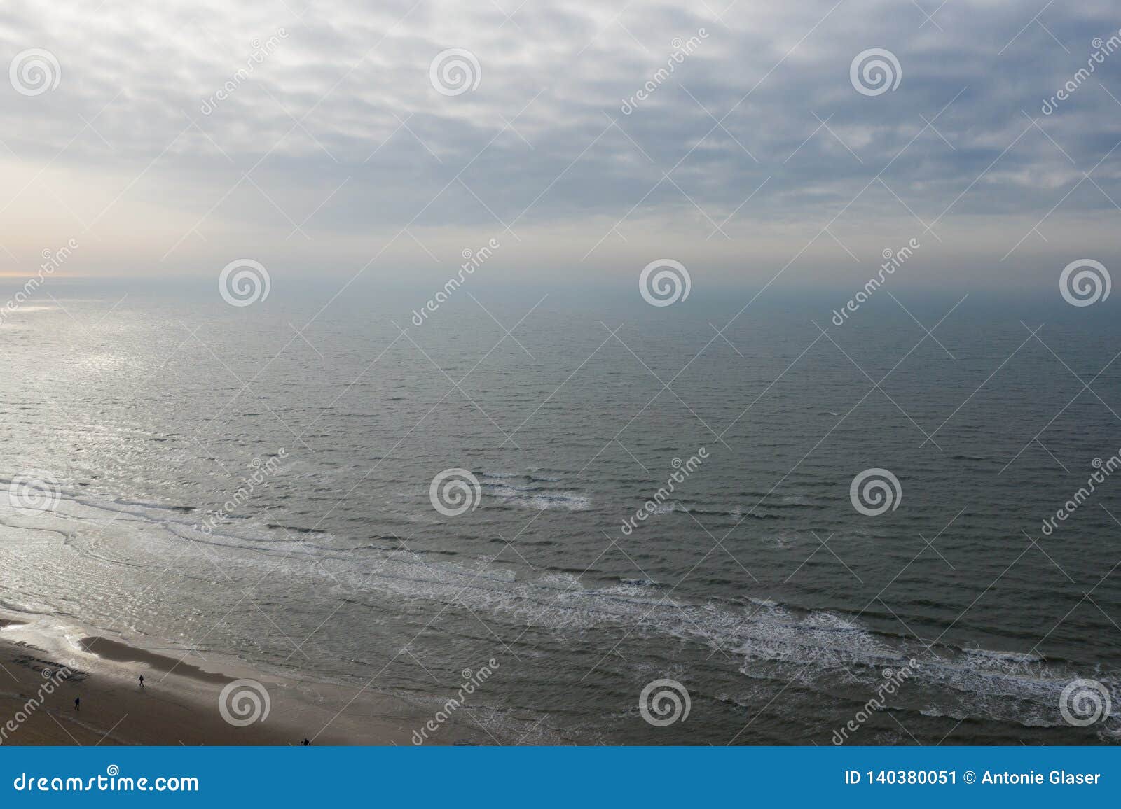 Dutch Coast Line on the North Sea from Above Stock Image - Image of ...