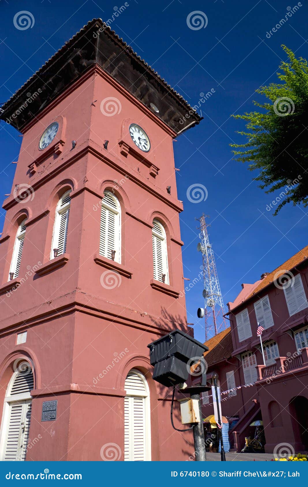 Dutch Era Clock Tower stock photo. Image of building, dutch - 6740180