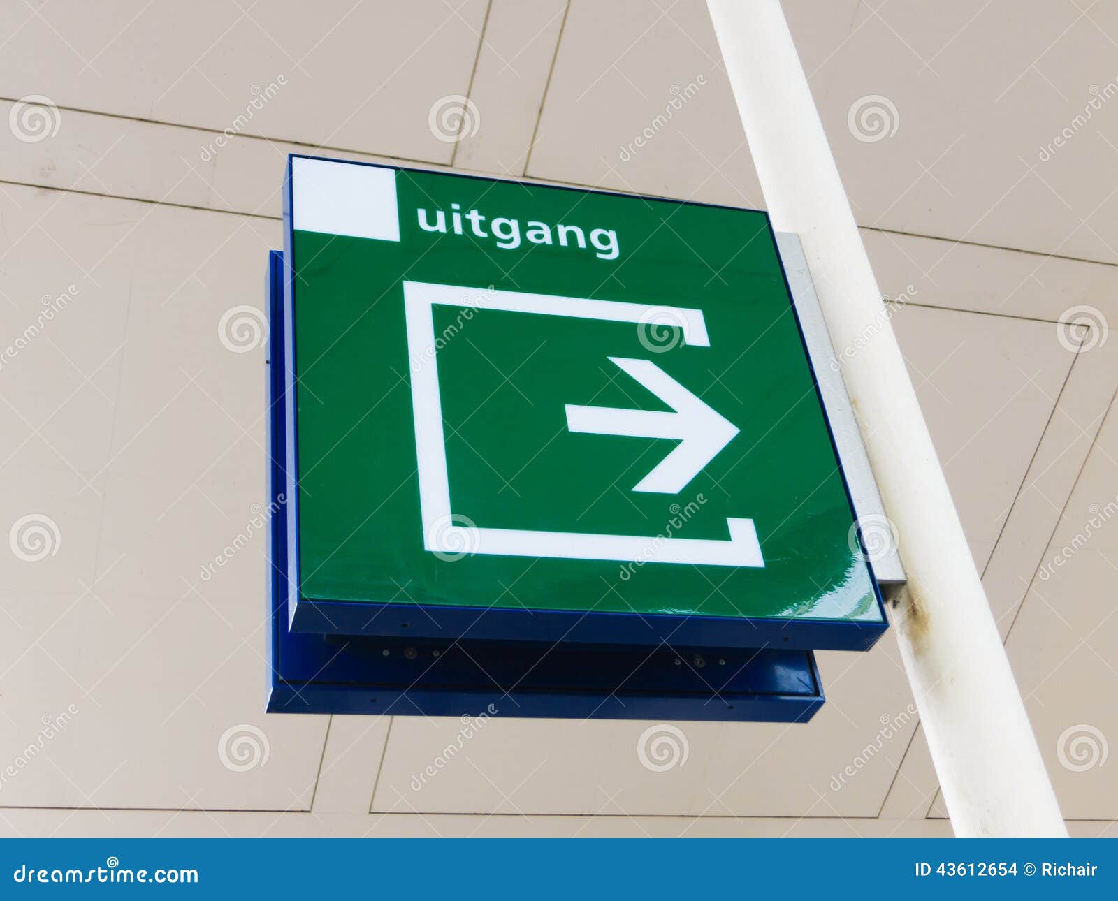 Dutch exit sign stock photo. Image of symbol, directions - 43612654
