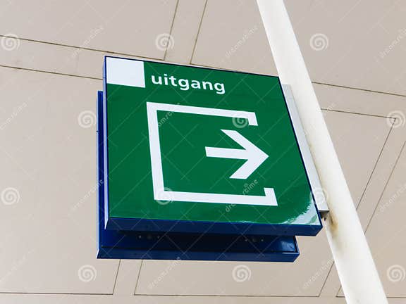 Dutch exit sign stock photo. Image of symbol, directions - 43612654