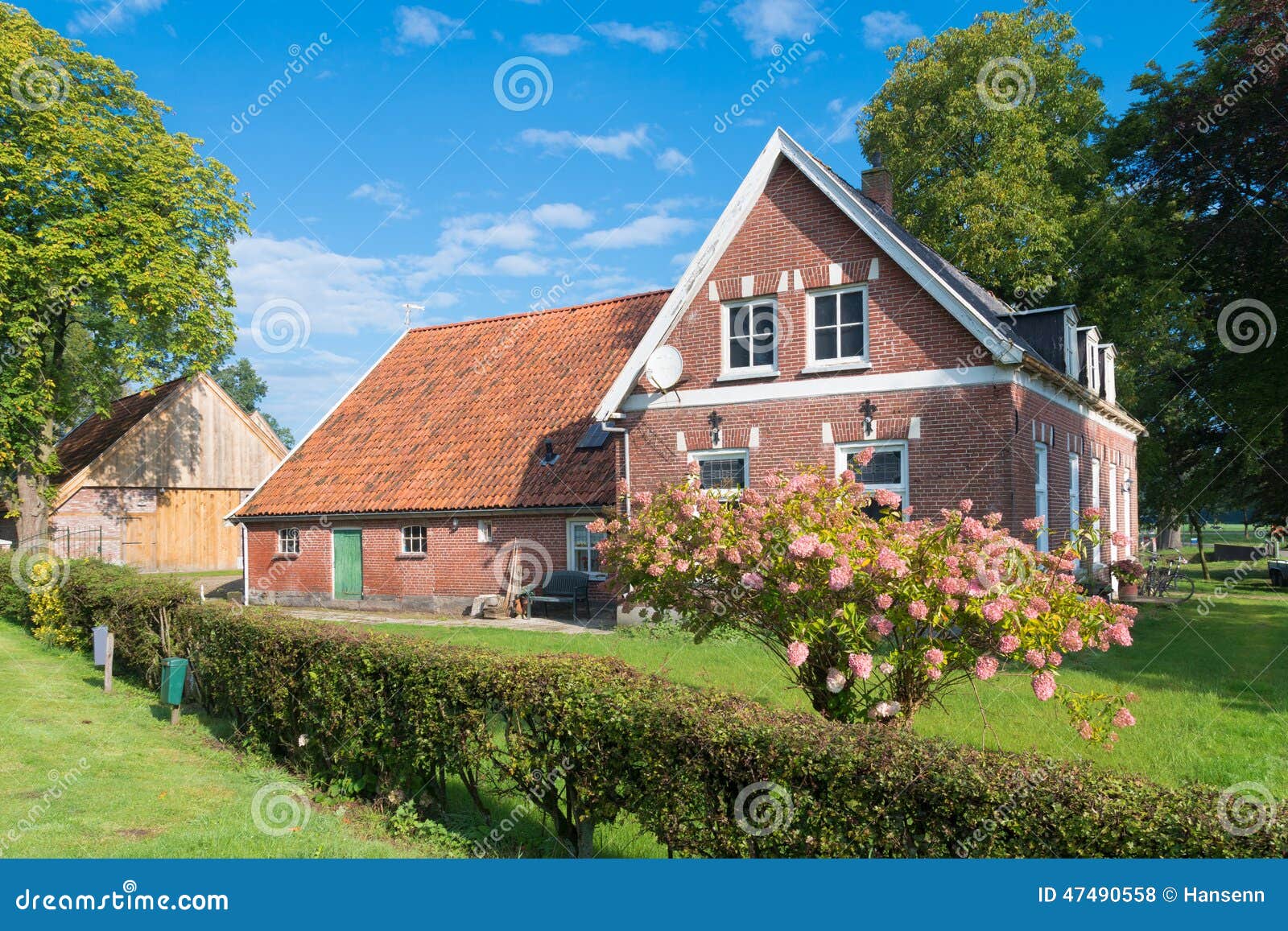 Dutch farmhouse stock photo. Image of brick, country - 47490558