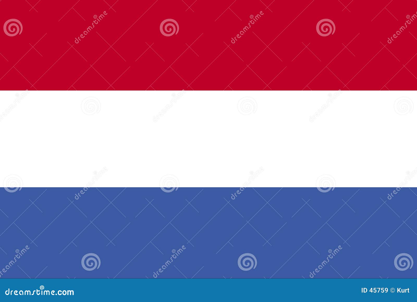 Dutch Flag stock illustration. Illustration of bands, national - 45759