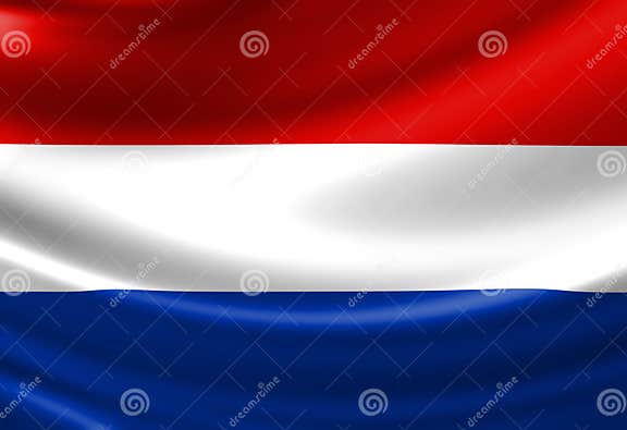 Dutch flag stock illustration. Illustration of flowing - 5141128