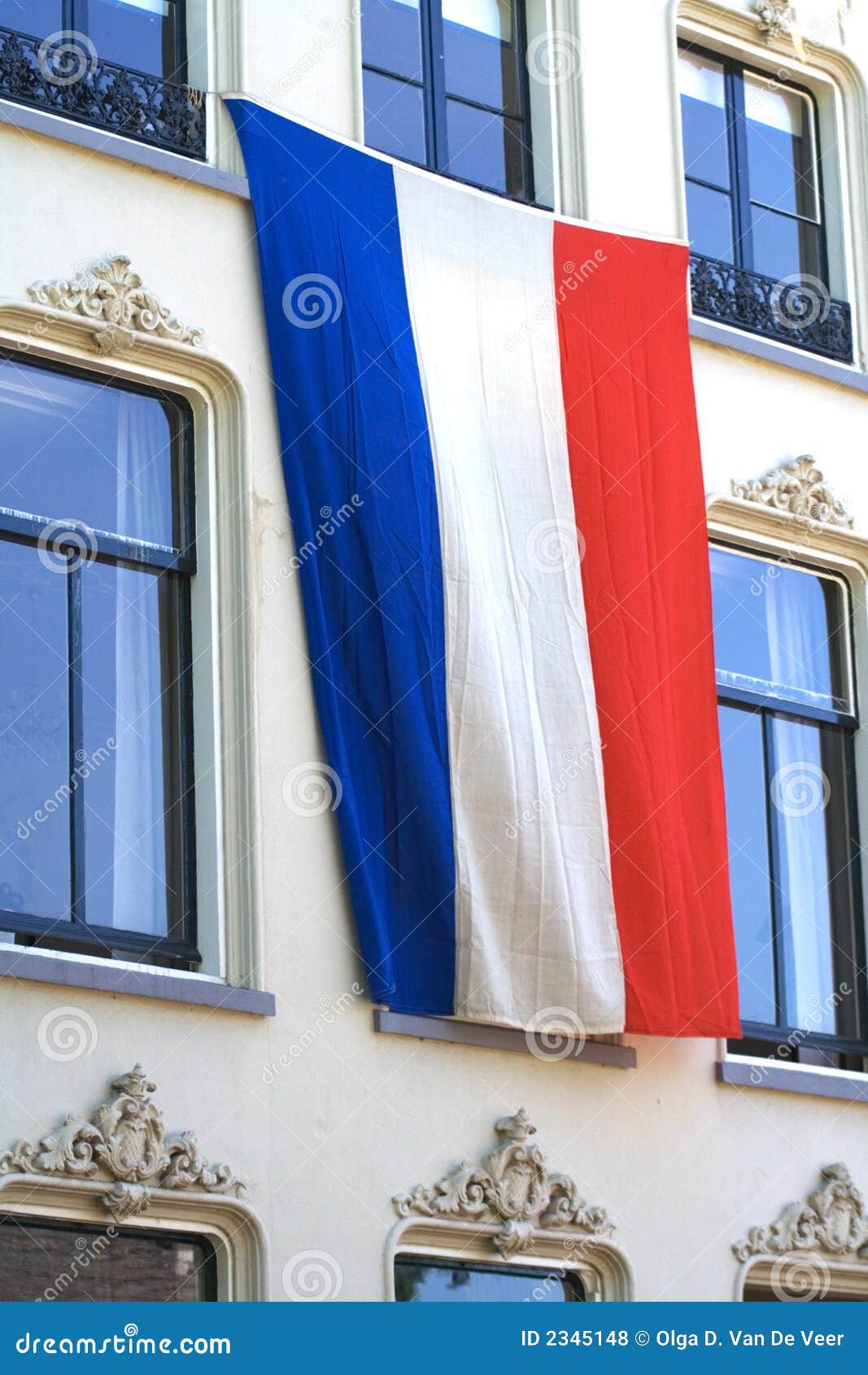 Dutch flag on building stock photo. Image of windows, building - 2345148