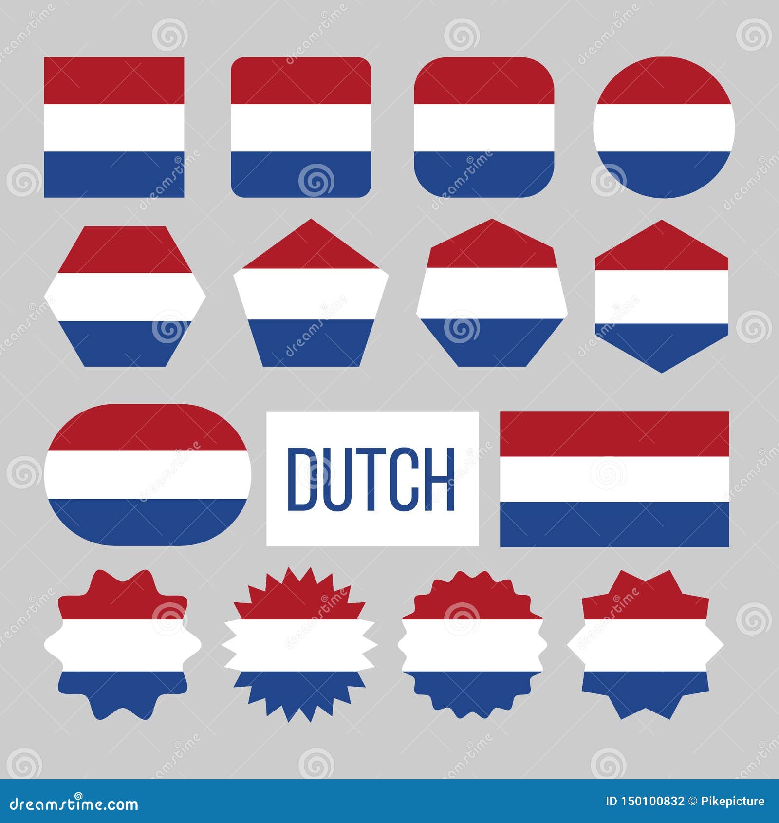 Dutch Flag Collection Figure Icons Set Vector Stock Vector ... Dutch Flag Collection Figure Icons Set Vector Stock Vector ...