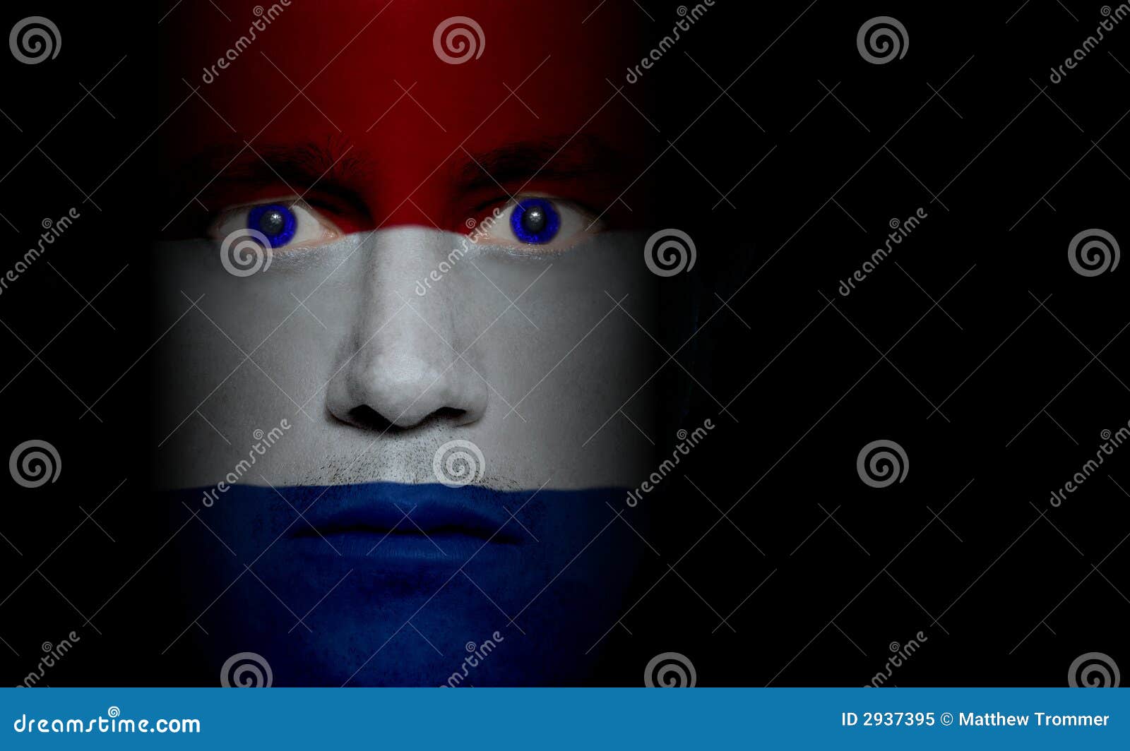 Dutch Flag - Male Face stock image. Image of human, isolated - 2937395