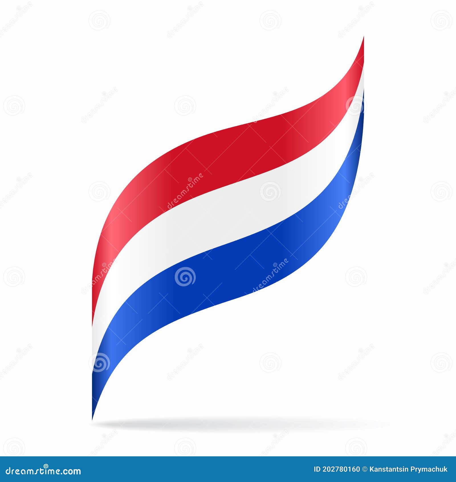 Dutch Flag Wavy Abstract Background. Vector Illustration. Stock Vector ...