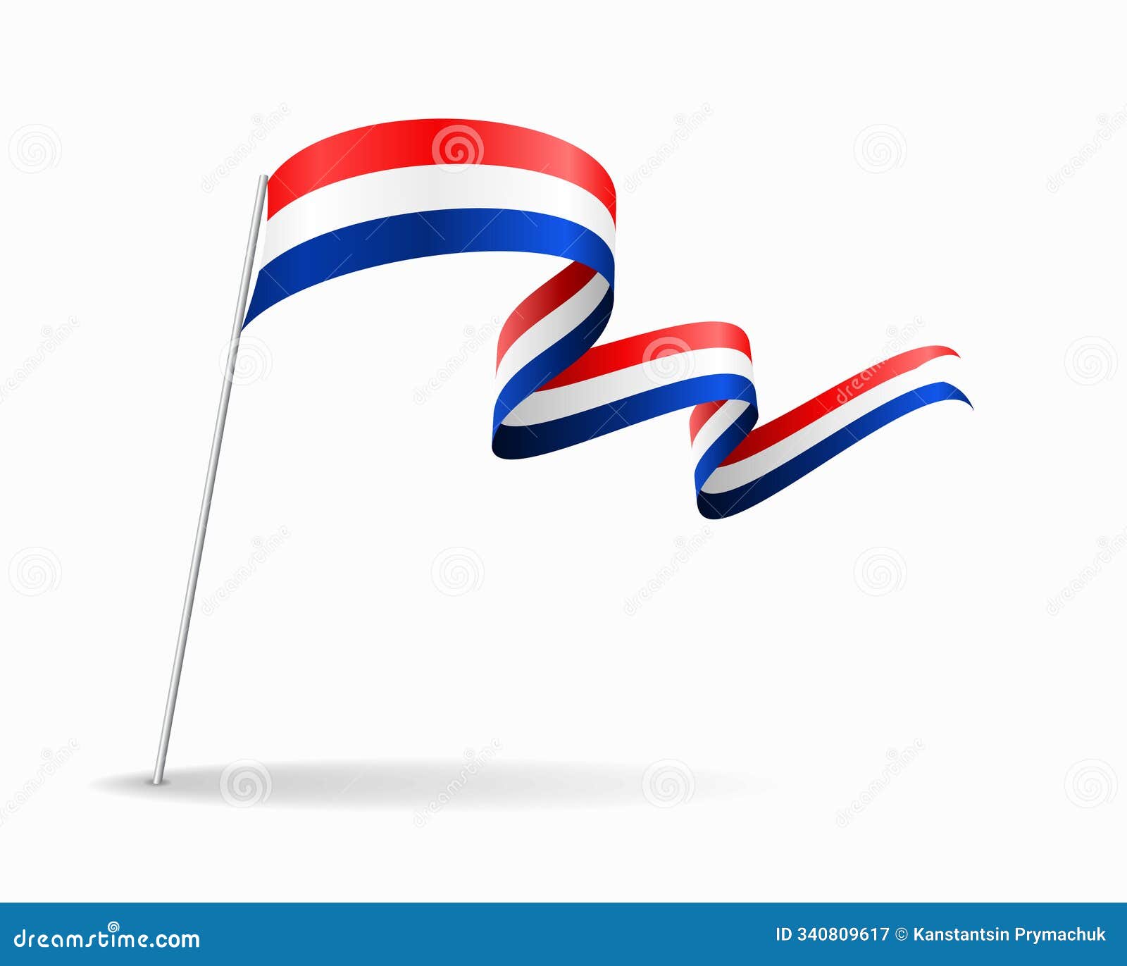 Dutch Flag Wavy Background Layout. Vector Illustration. Stock ...